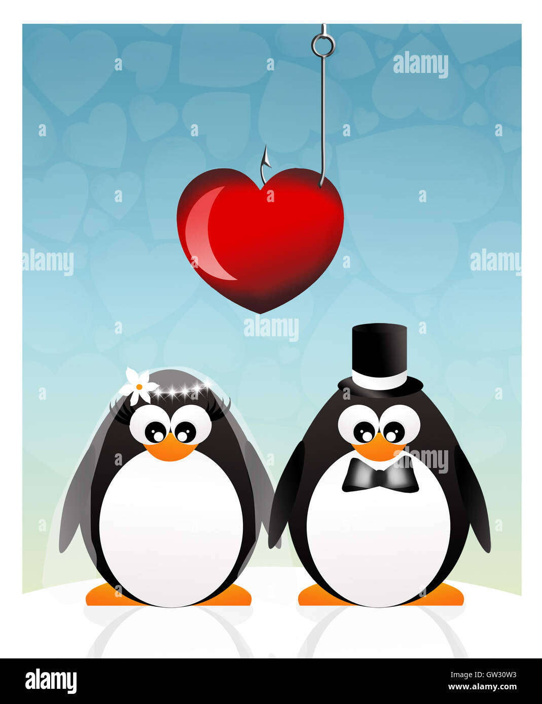 Penguins in love Stock Photo - Alamy