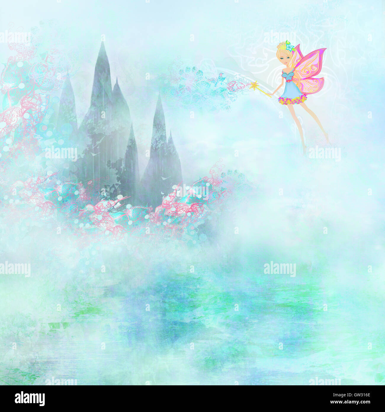 Magic Fairy Tale Princess Castle Stock Photo - Alamy