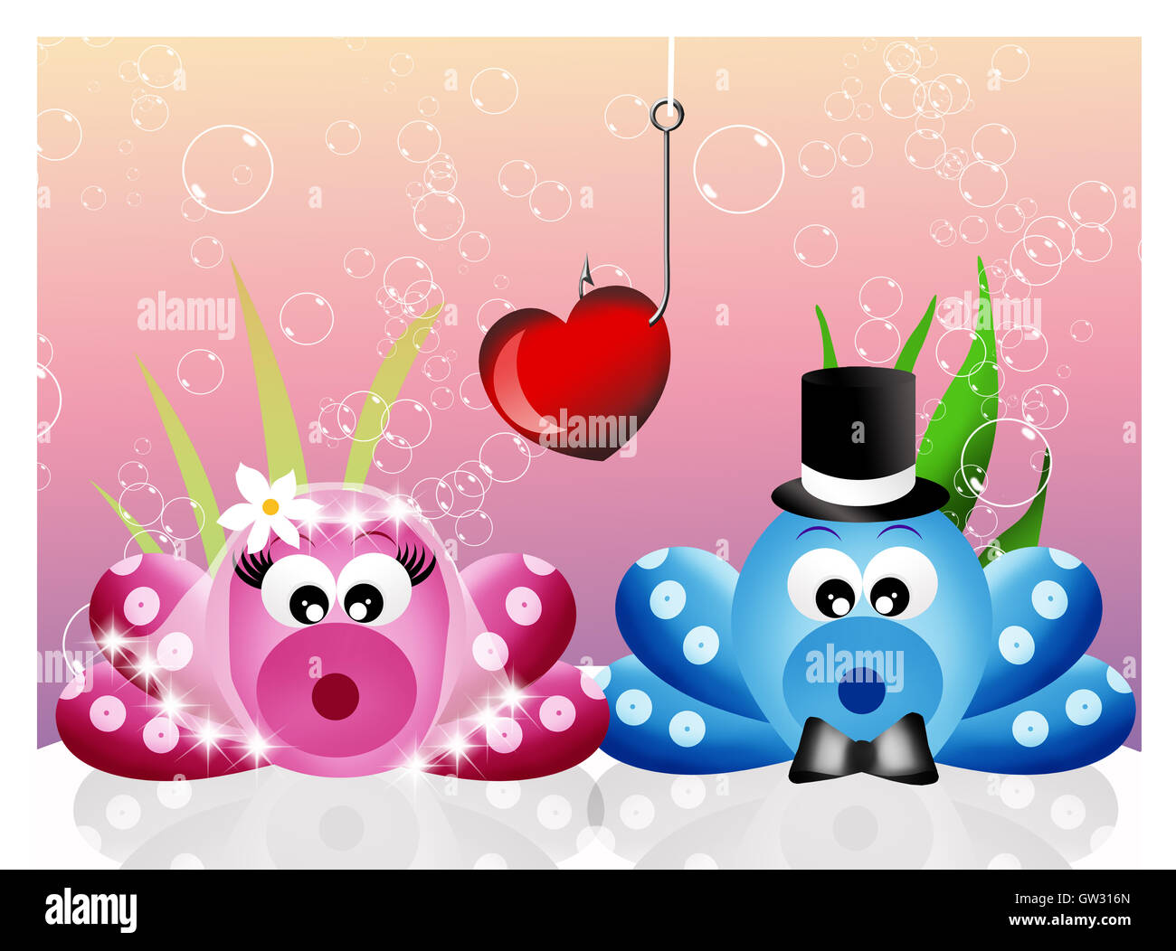 Octopus in love Stock Photo - Alamy