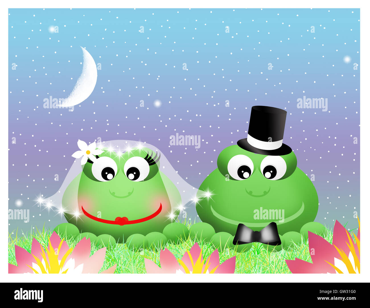 Frogs in love Stock Photo - Alamy