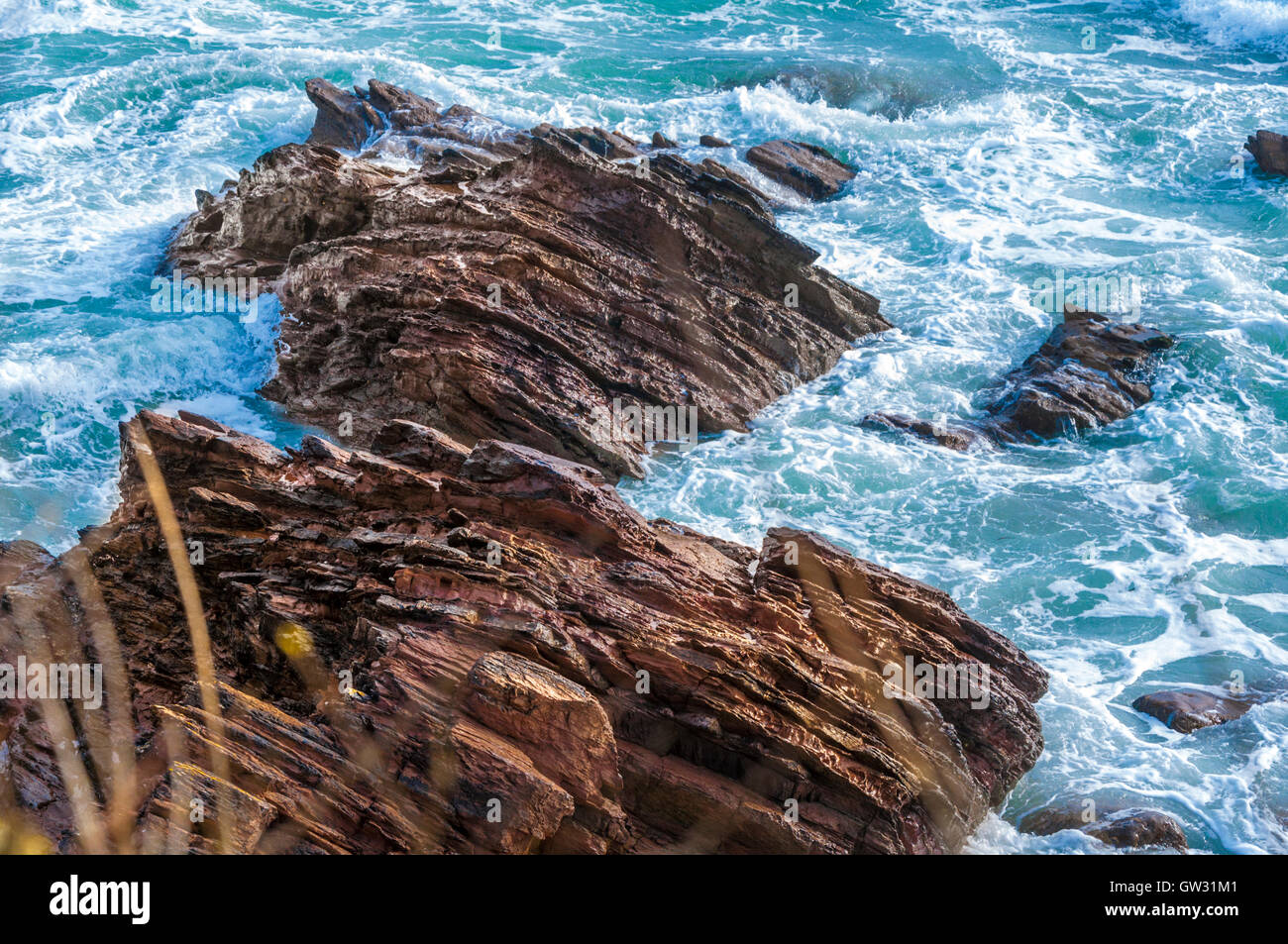 Devonian sandstone rocks hi-res stock photography and images - Alamy