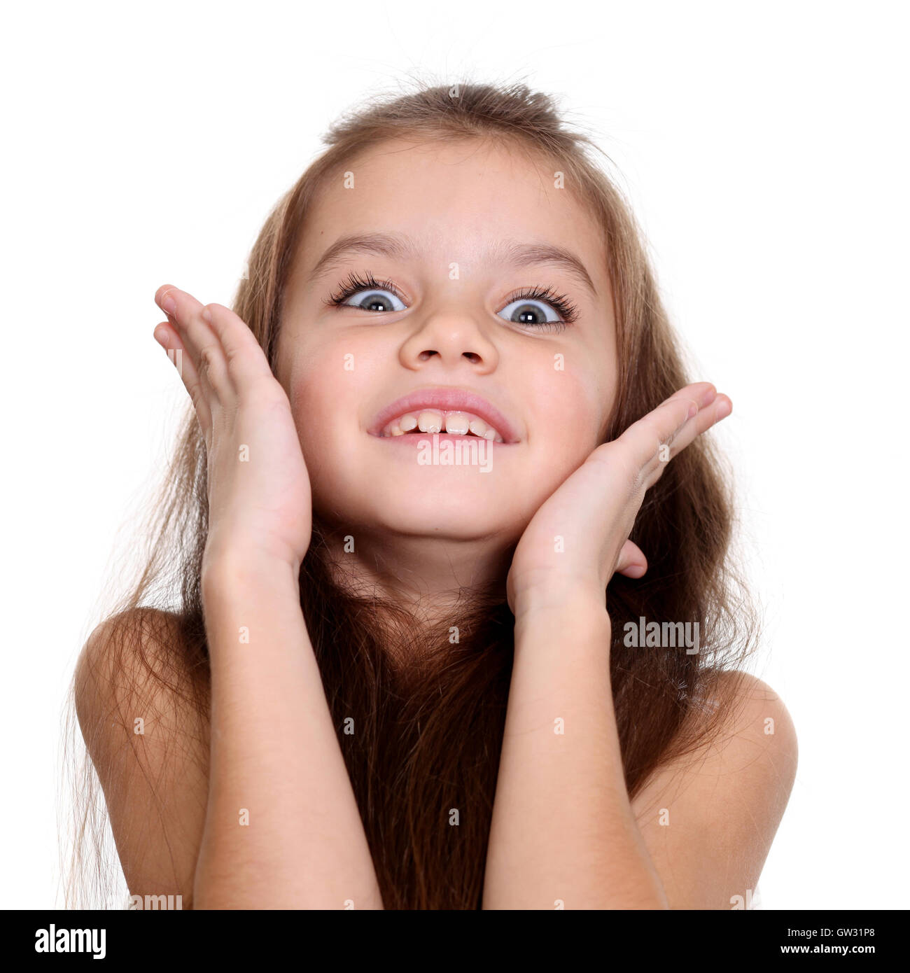 portrait of a little amazing girl Stock Photo - Alamy