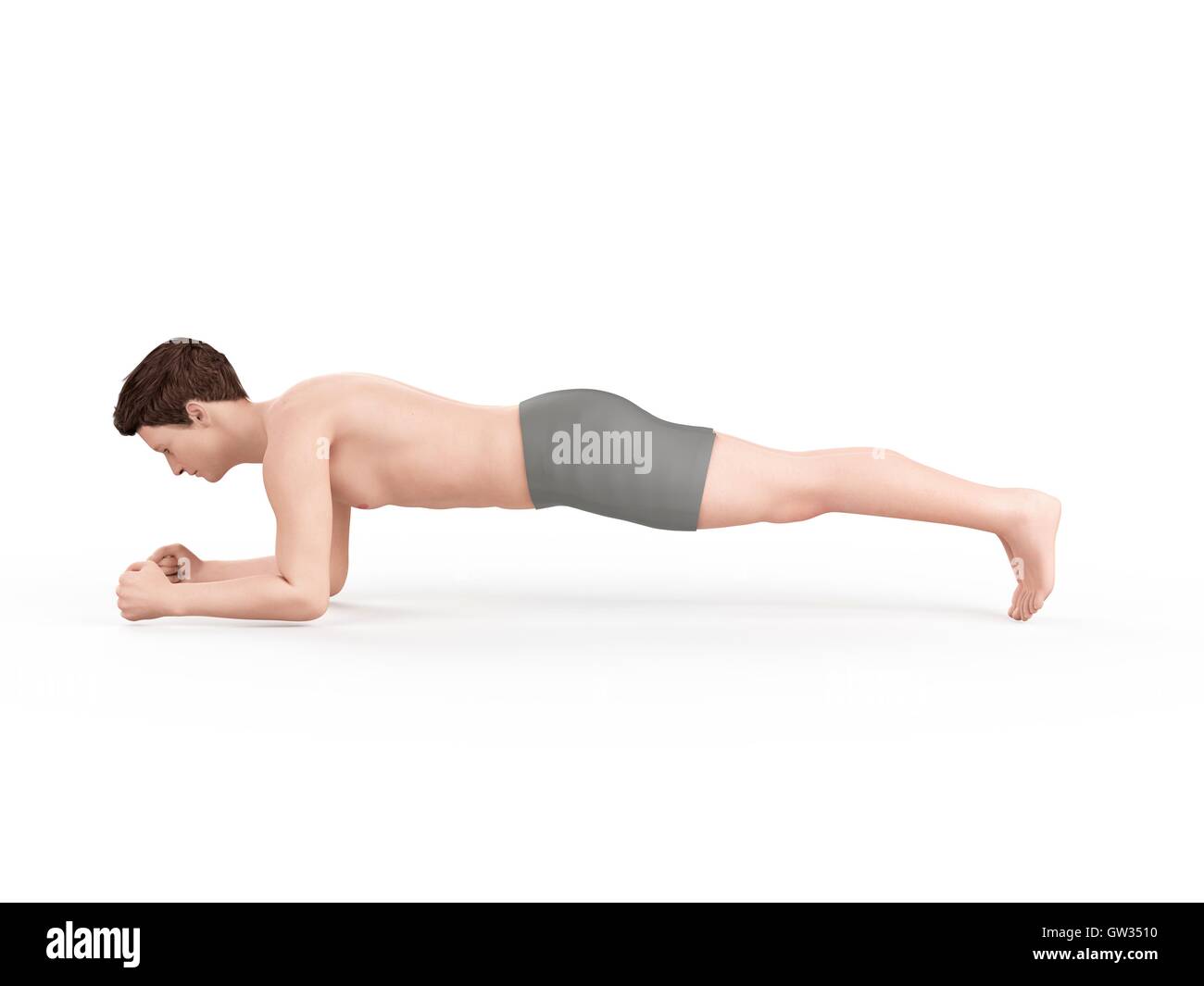 Exercise illustration plank hi-res stock photography and images - Alamy