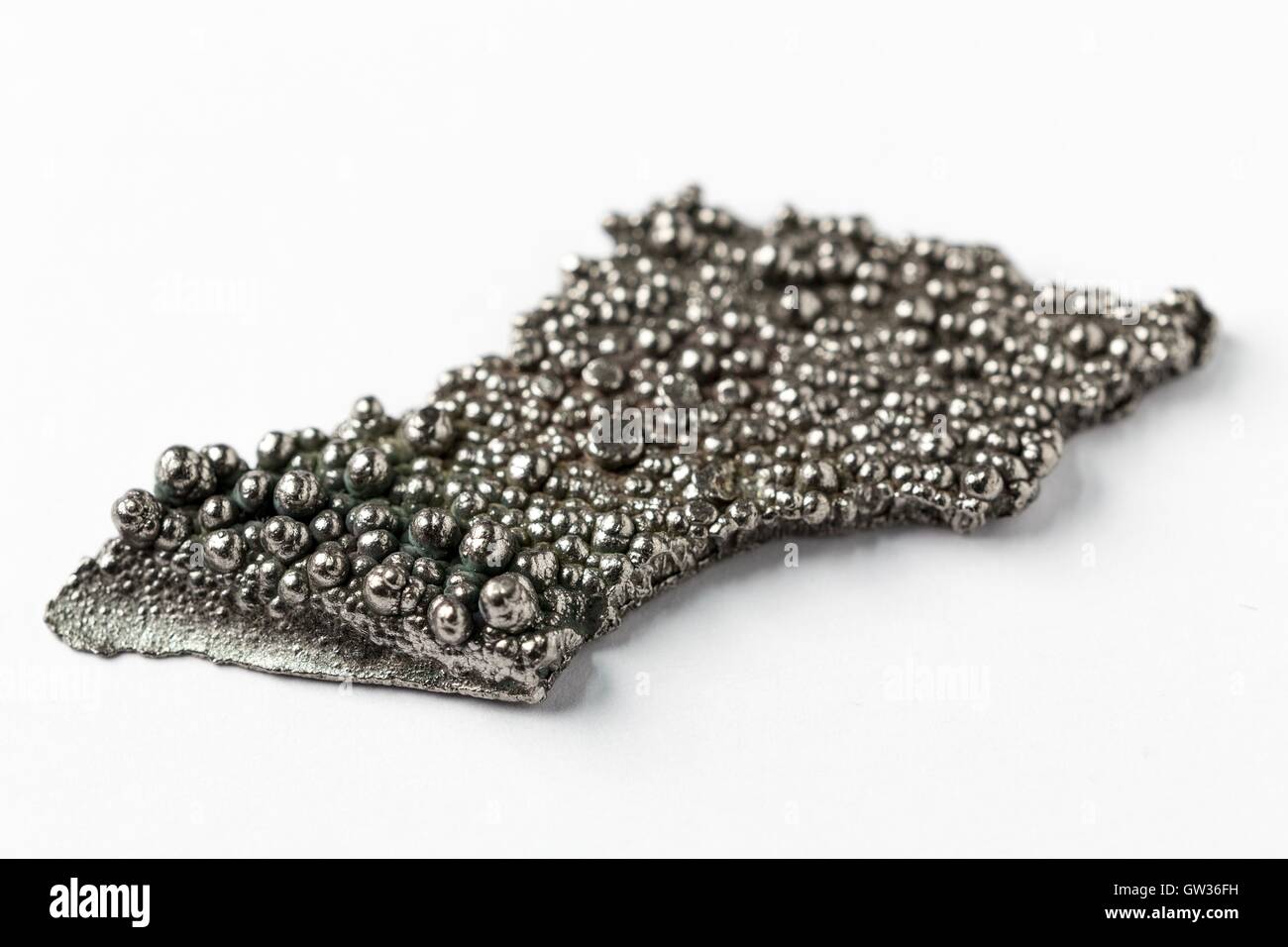 Macrophotograph of a sample of high purity 99, 8% electrolytic cobalt ...