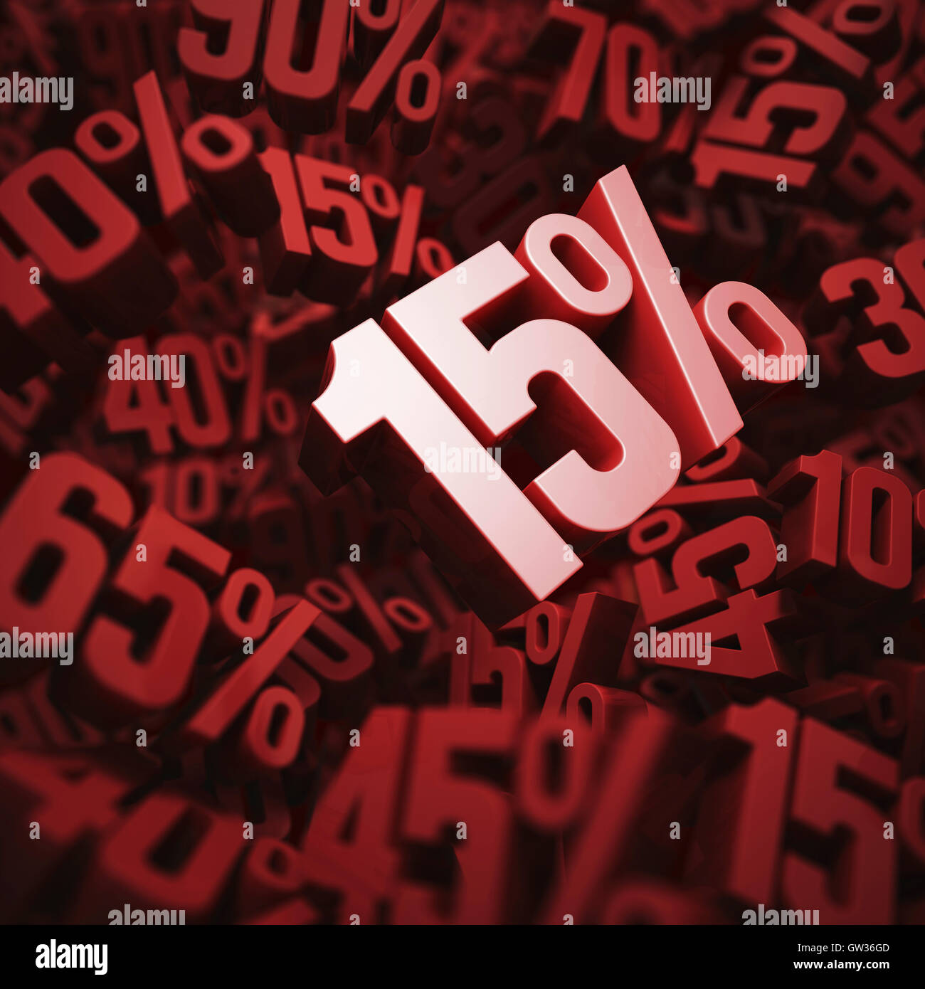 Fifteen per cent discount, illustration Stock Photo - Alamy