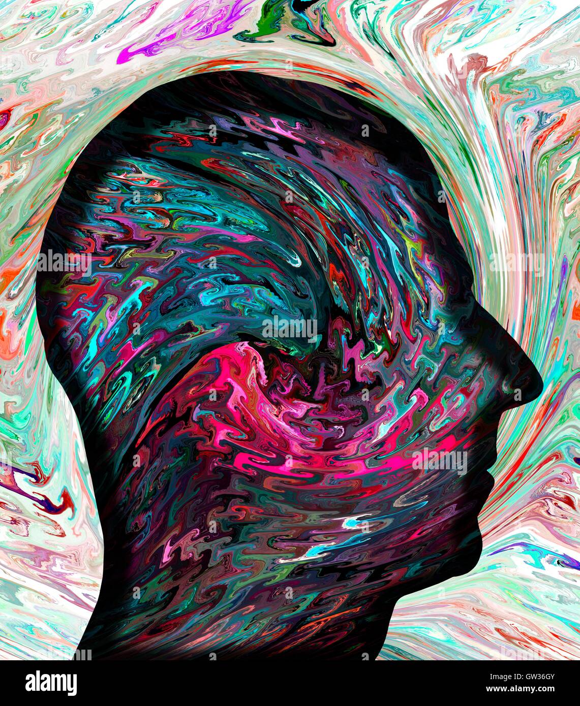 Human mind, illustration Stock Photo - Alamy