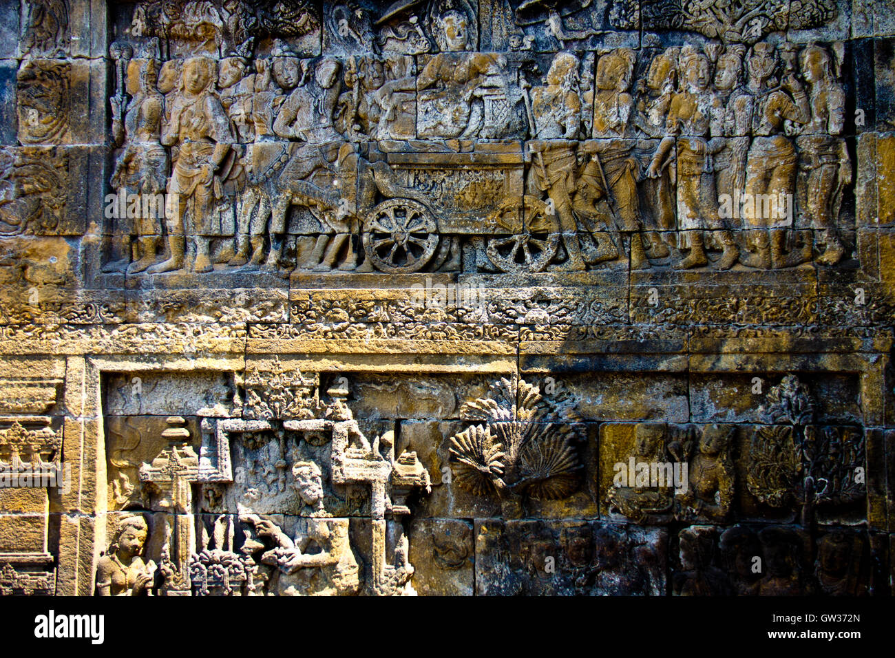 Carvings in Borobudur Temple in Indonesia Stock Photo - Alamy