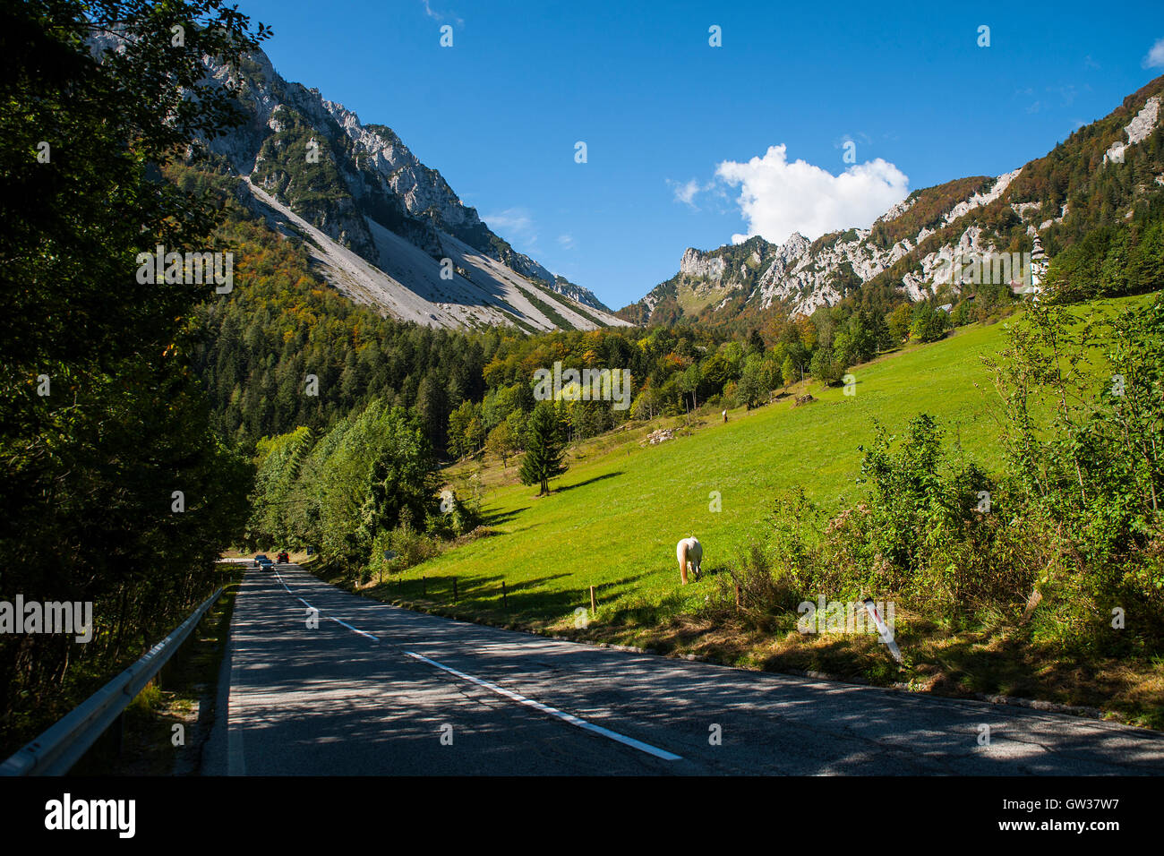Ljubelj mountain pass, nature, Slovenia Stock Photo - Alamy