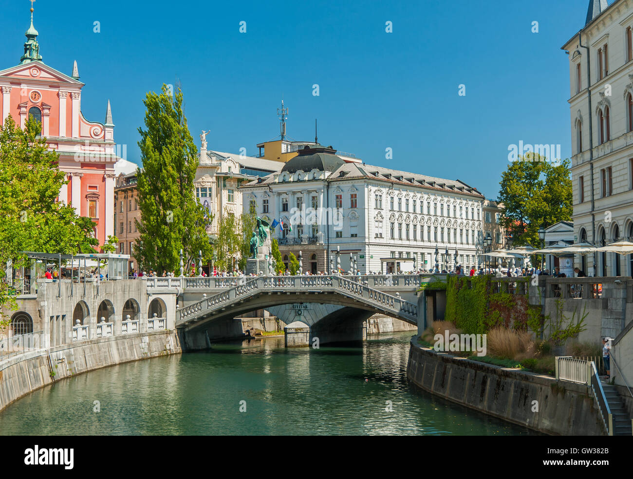 Three bridges, Ljubljana, Slovenia Stock Photo - Alamy