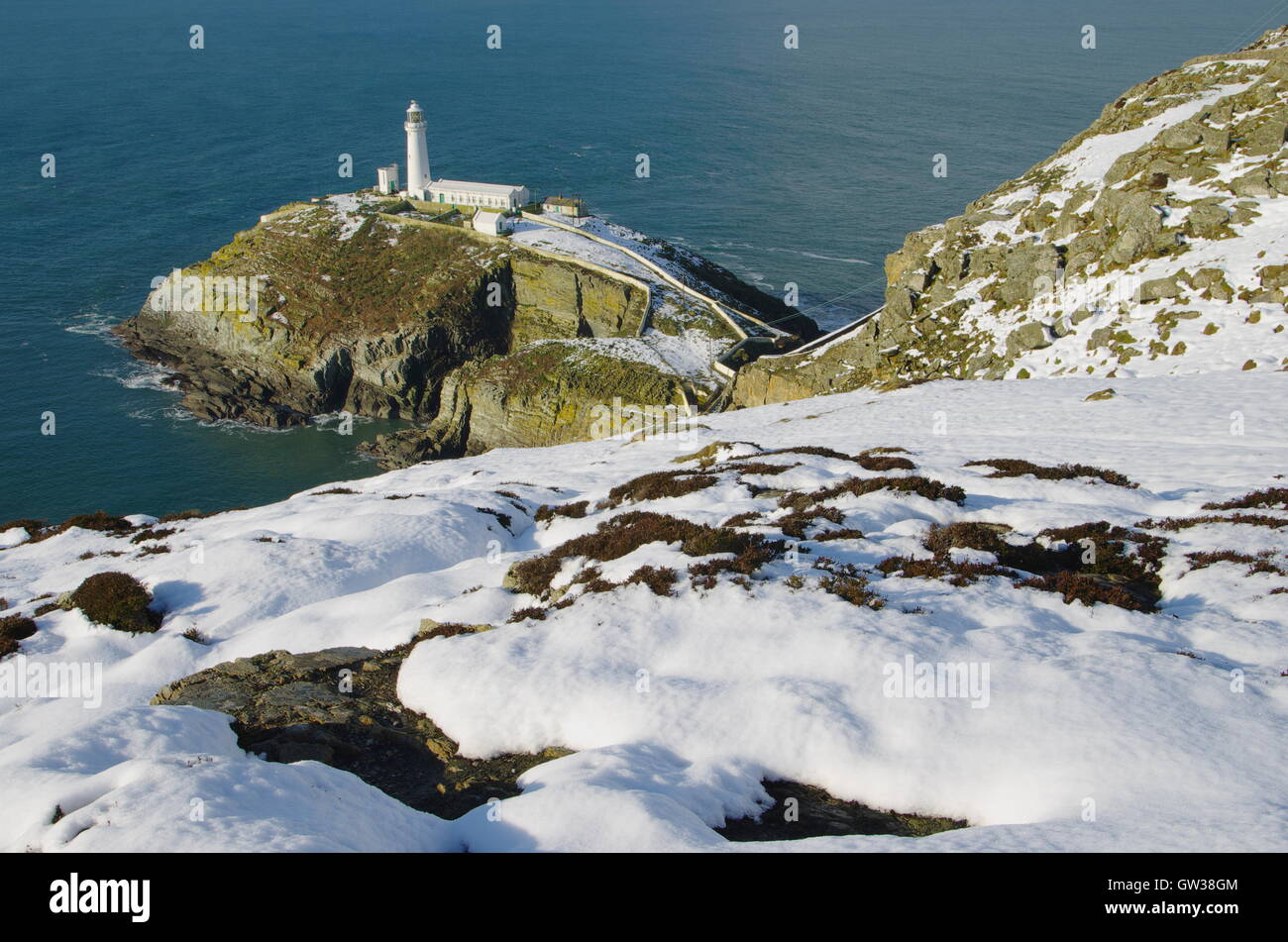 South Stack in Winter Stock Photo - Alamy