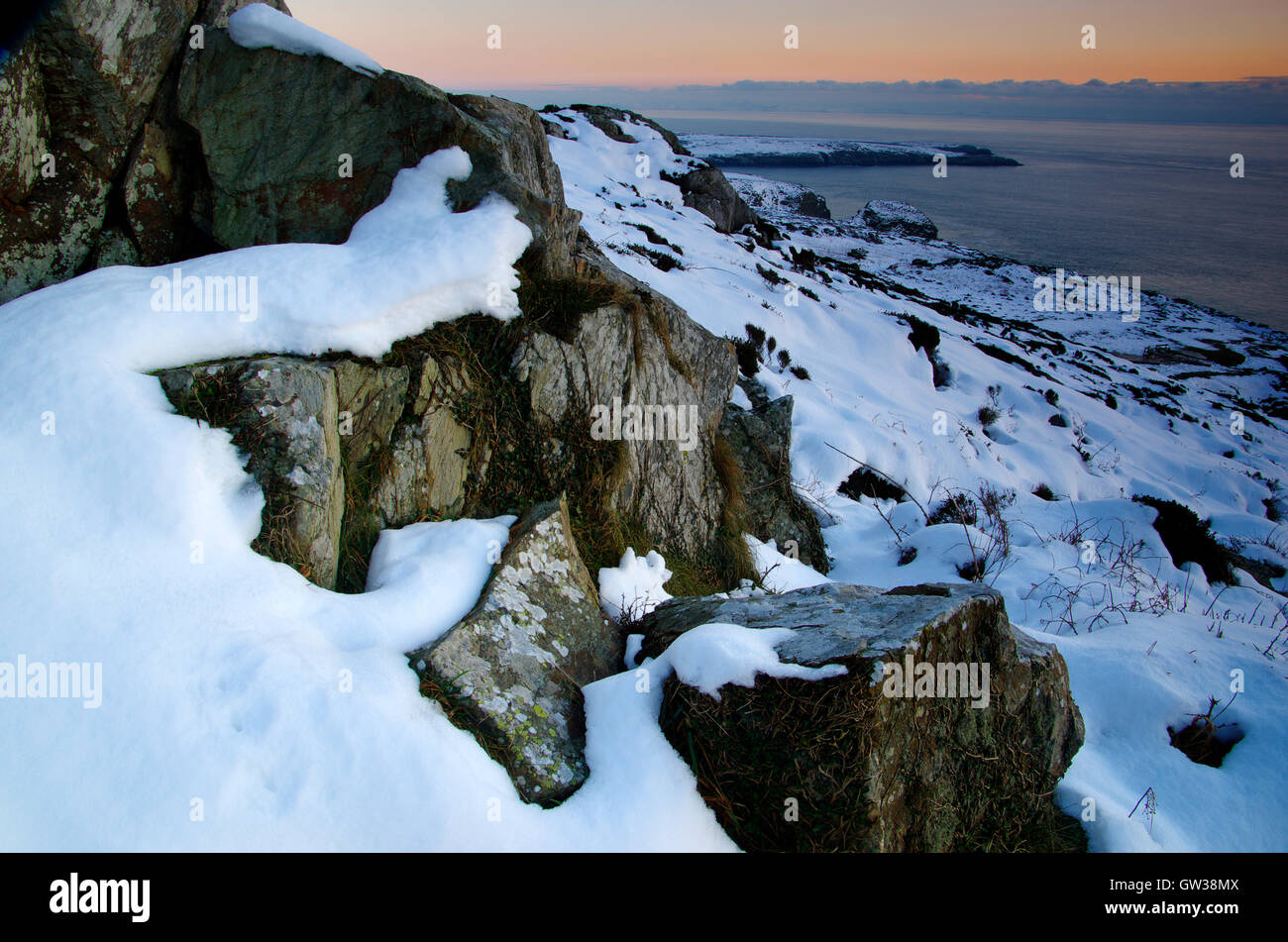 South Stack in Winter Stock Photo - Alamy
