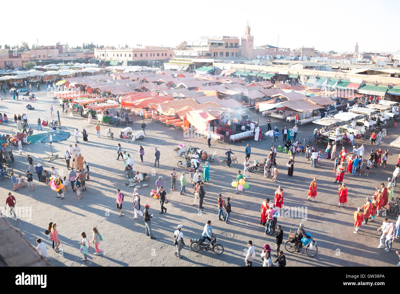 [street rooftop view] Jamaa el Fna Square Stock Photo - Alamy