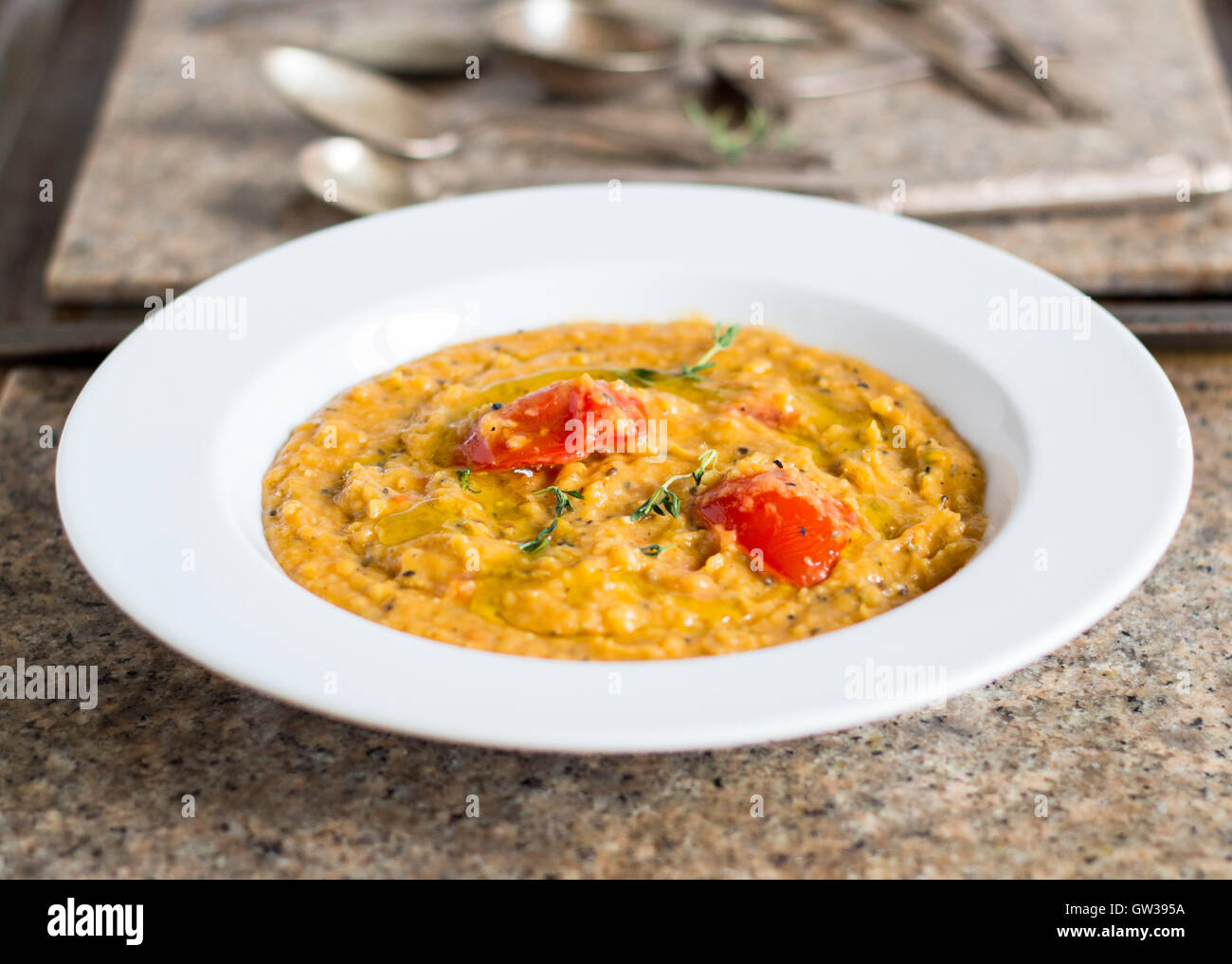 Dhal with tomatoes Stock Photo - Alamy