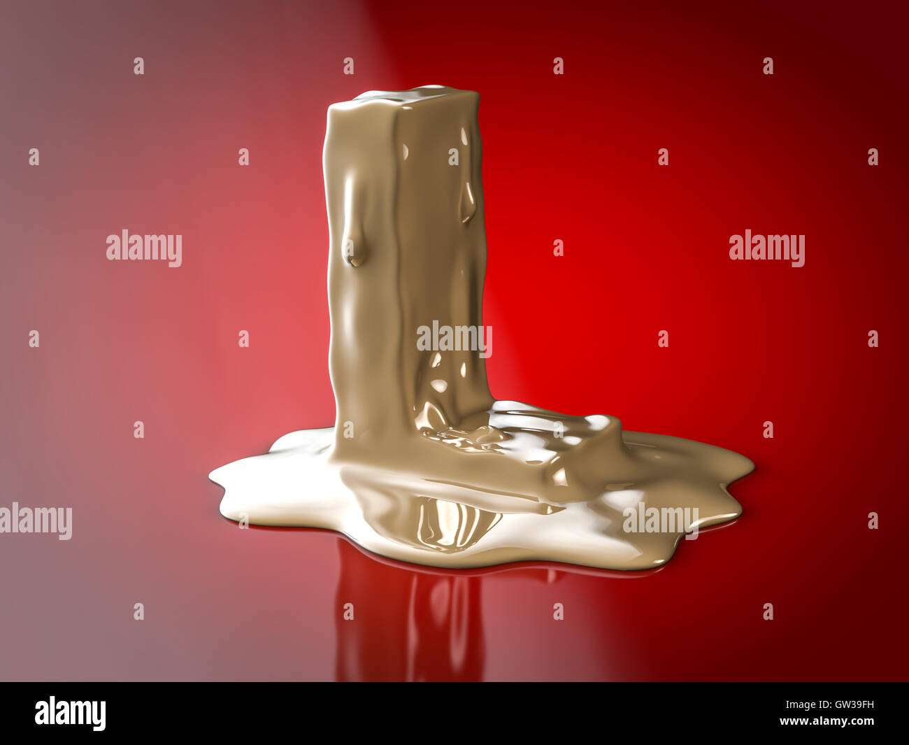 Liquid letter L on a red background Stock Photo - Alamy