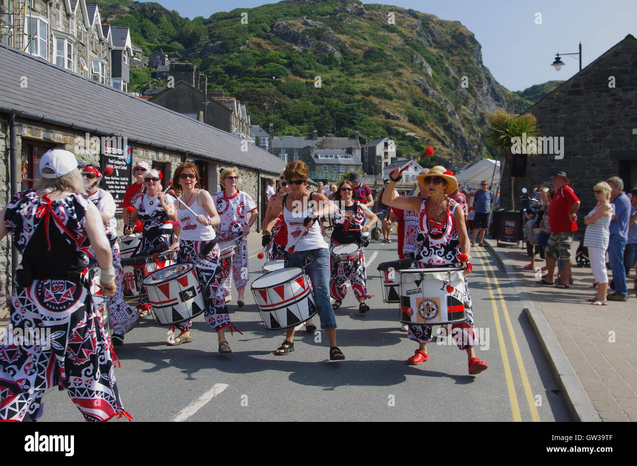 Batala Band at Barmouth Paddle Fest Stock Photo - Alamy