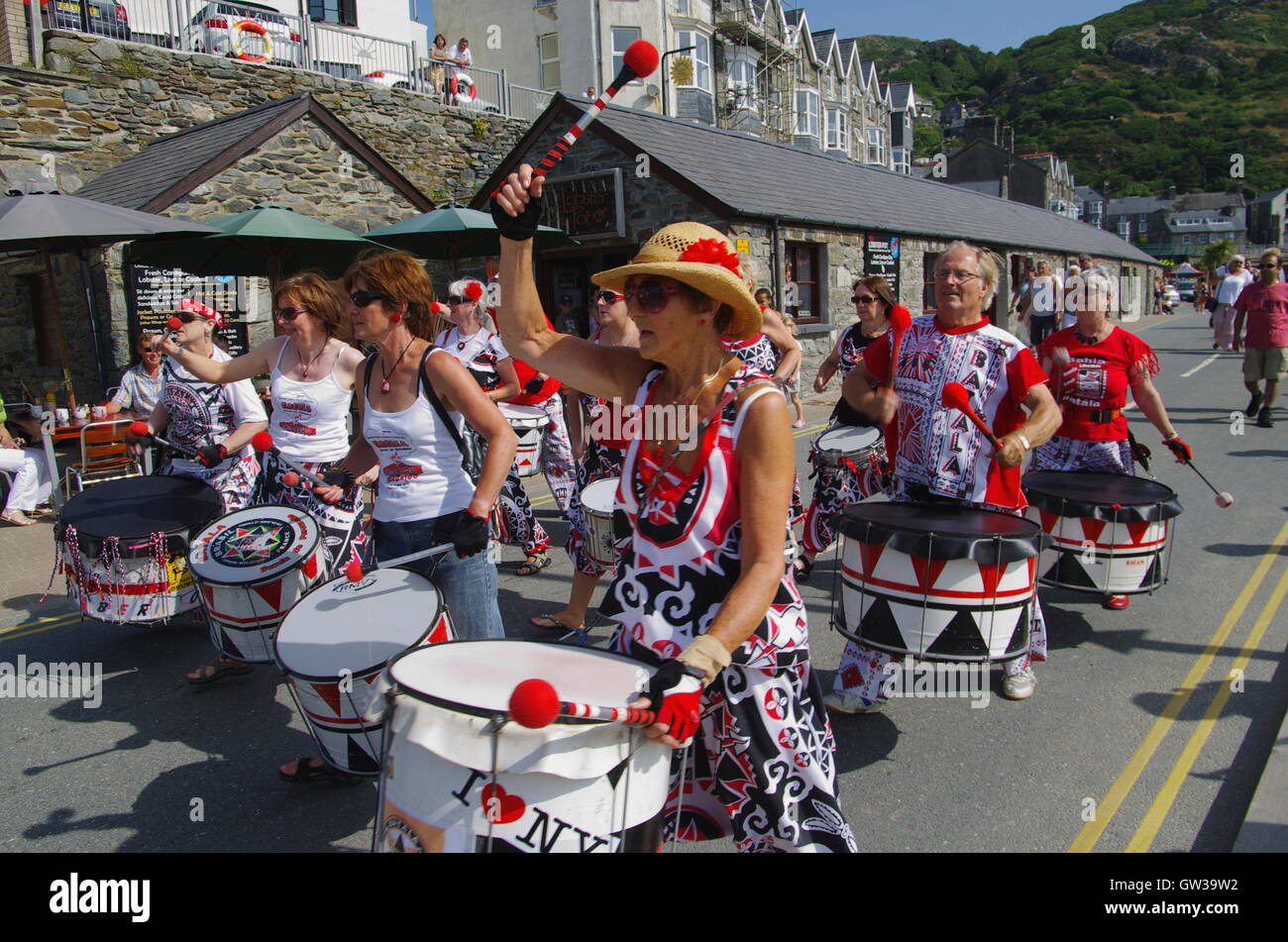 Batala Band at Barmouth Paddle Fest Stock Photo - Alamy