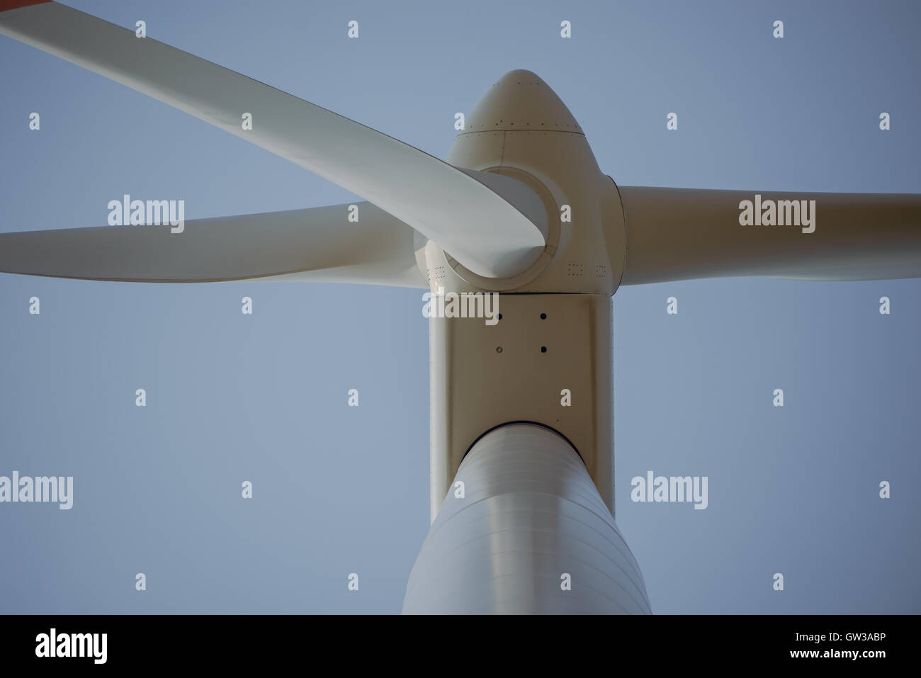 wind trubine at sunny day with blue sky Stock Photo - Alamy
