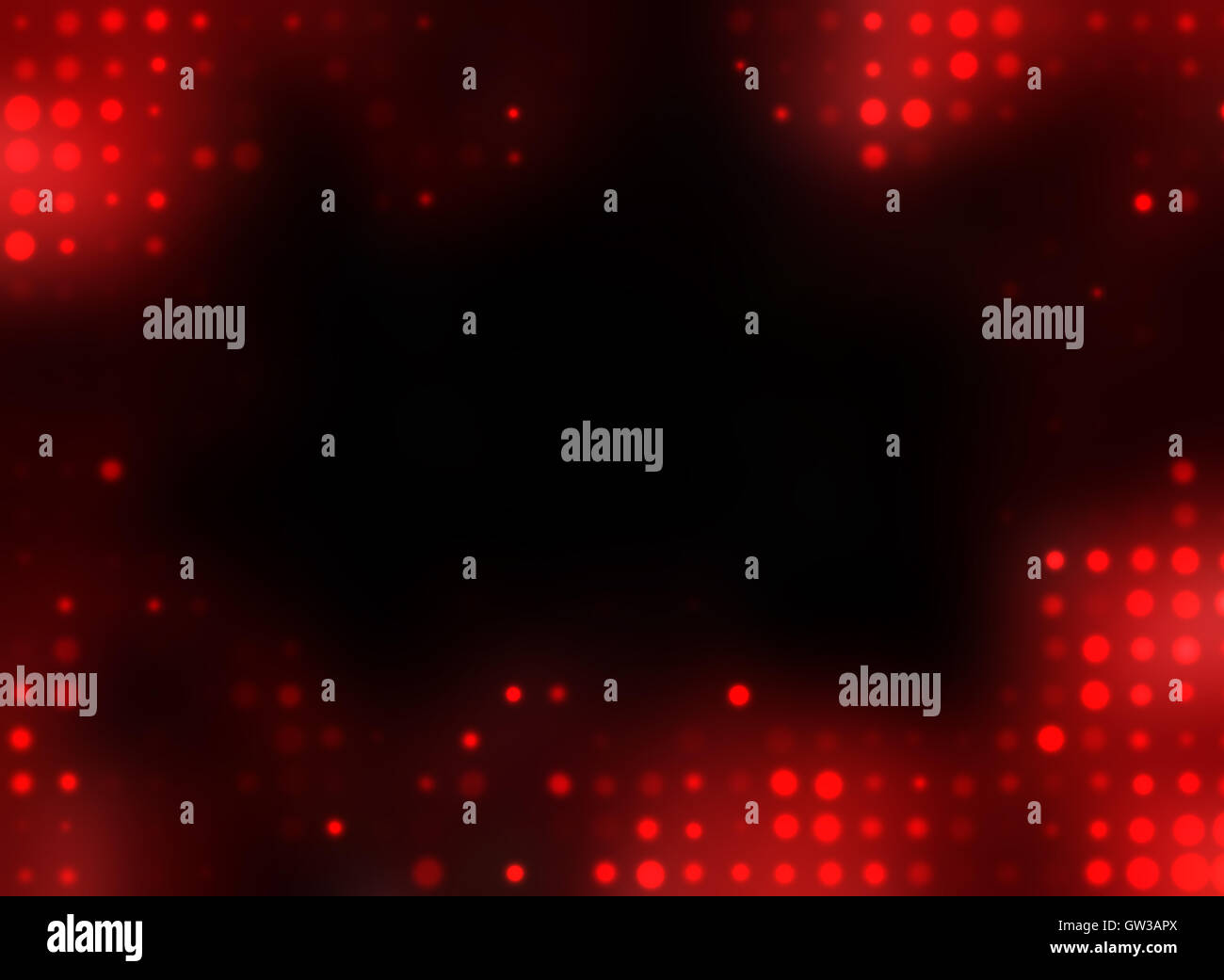 An abstract red IT computer background with a blurred pattern of dots ...