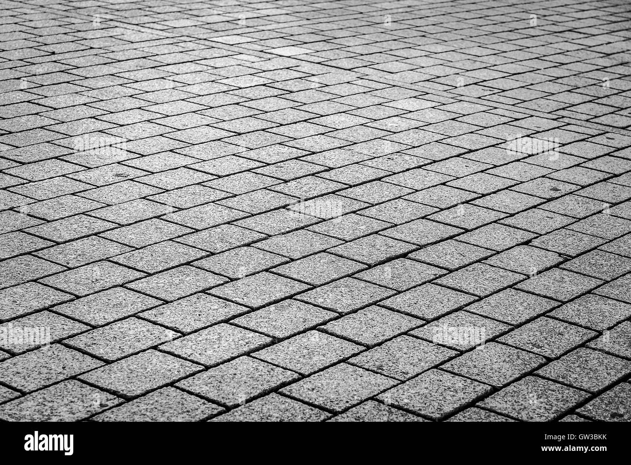 Paving stone road in Black and White Stock Photos & Images - Alamy