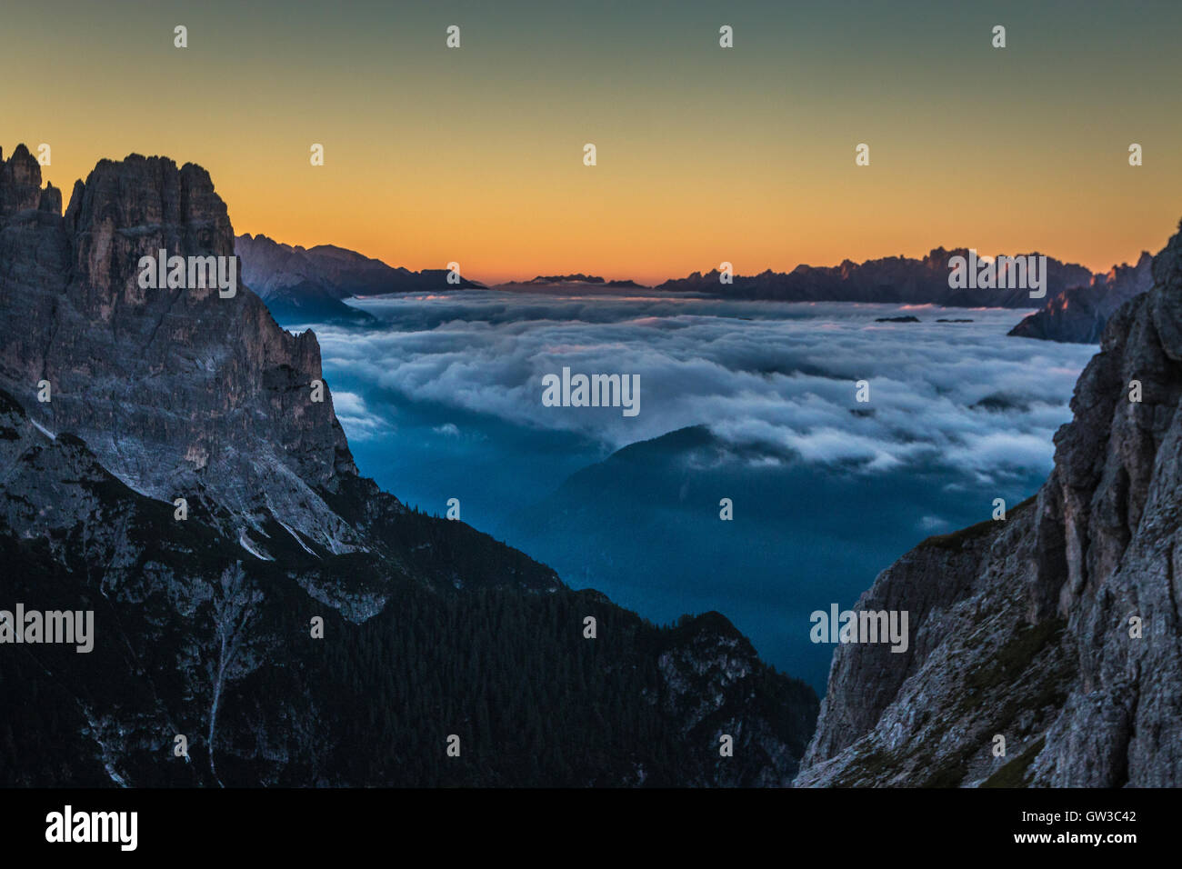 Sunrise in dolomites hi-res stock photography and images - Alamy