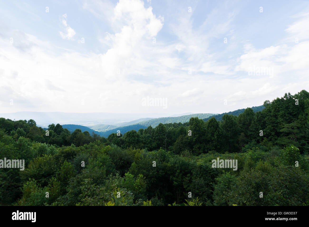 Bearfence Mountain Landscape in Shenandoah National Park, Virginia ...