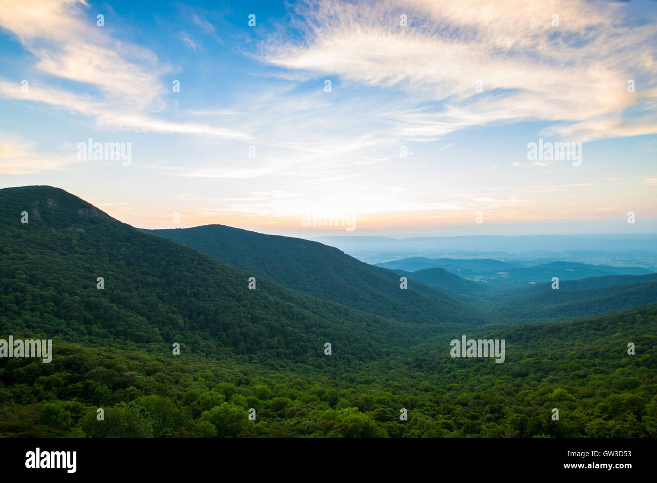 Cresent Overlook of Highest Peak in Shenandoah National Park, Virginia ...