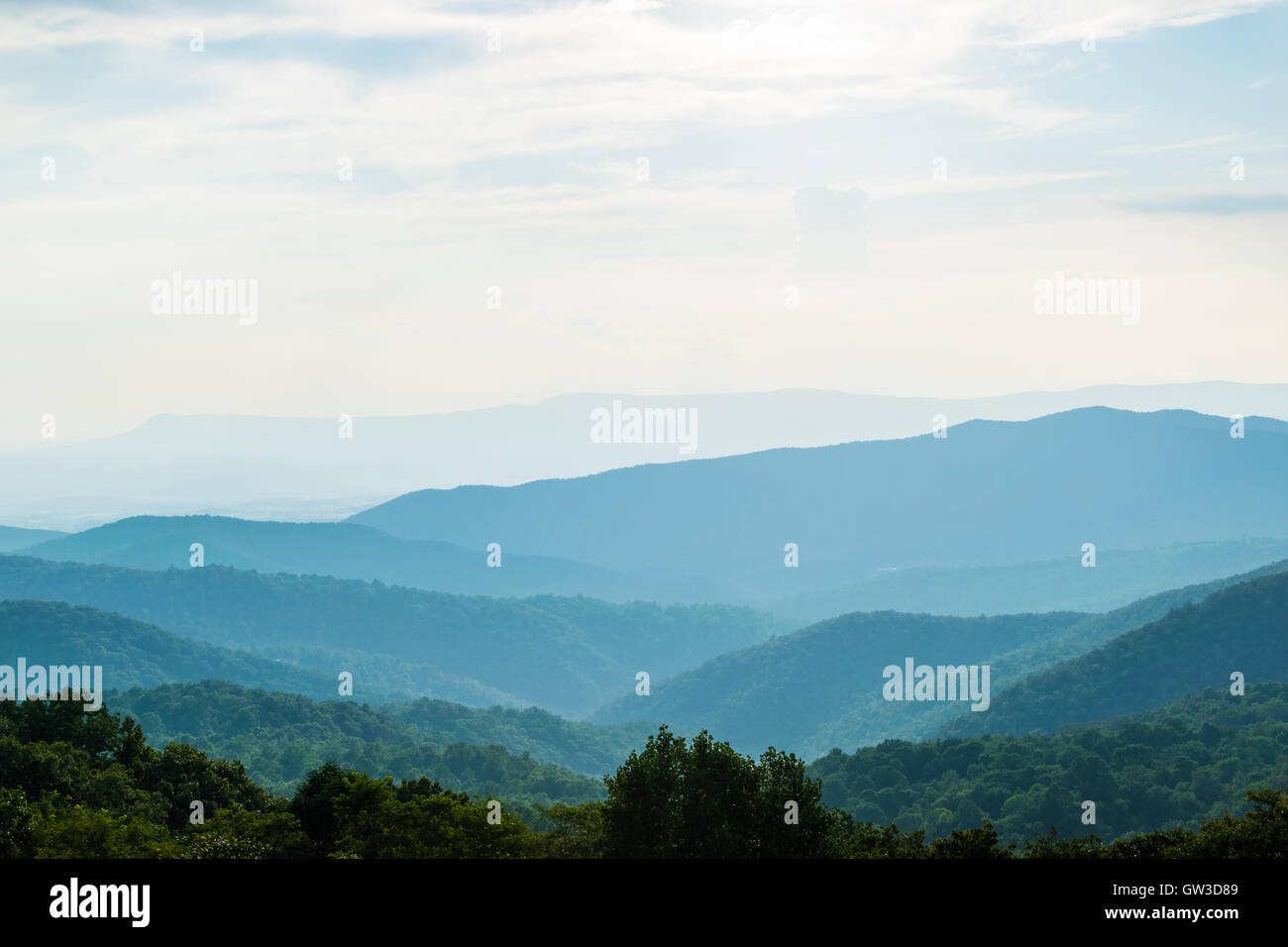 Scenic Summer Landscape on Overlook Drive Shenandoah National Park, Virginia Stock Photo - Alamy