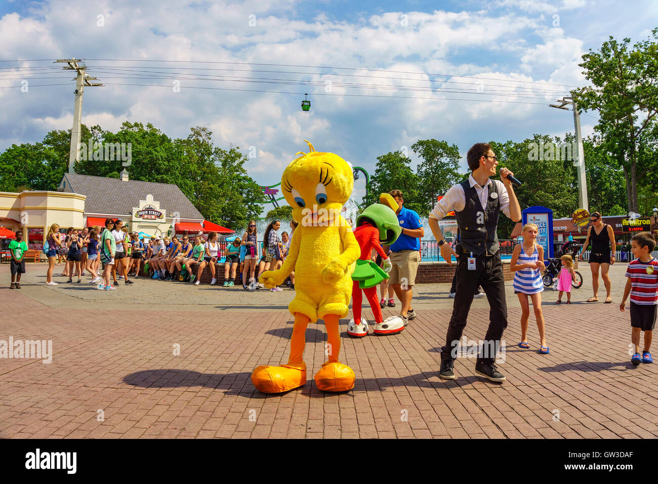 The beautiful Six Flags Great Adventure amusement park. New Jersey ...