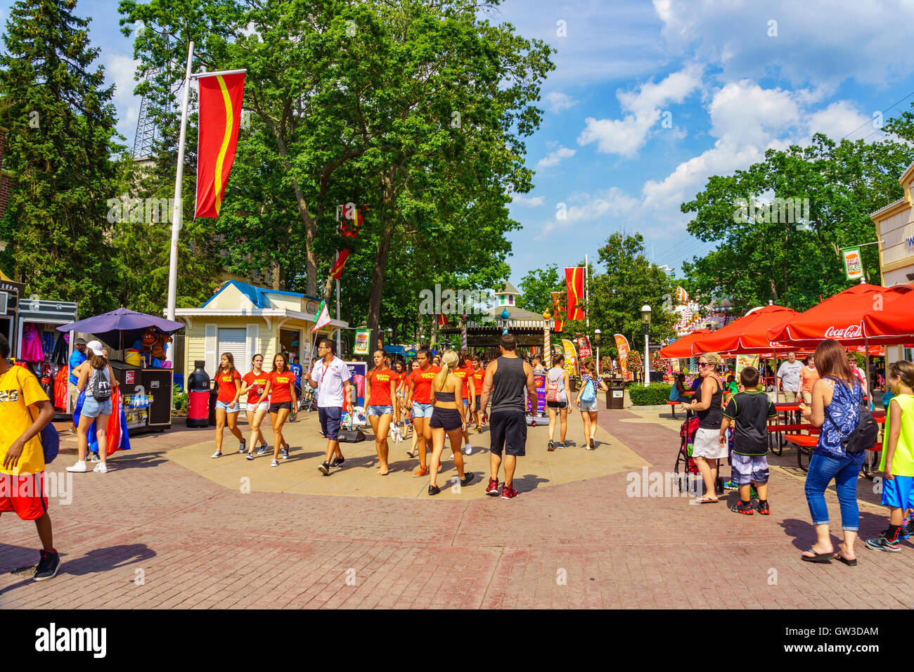 The beautiful Six Flags Great Adventure amusement park. New Jersey ...