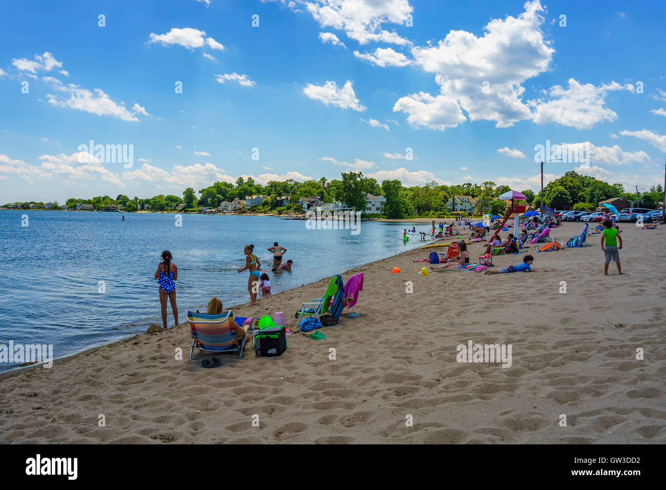The famous exotic West beach of Stamford city, Connecticut, United ...