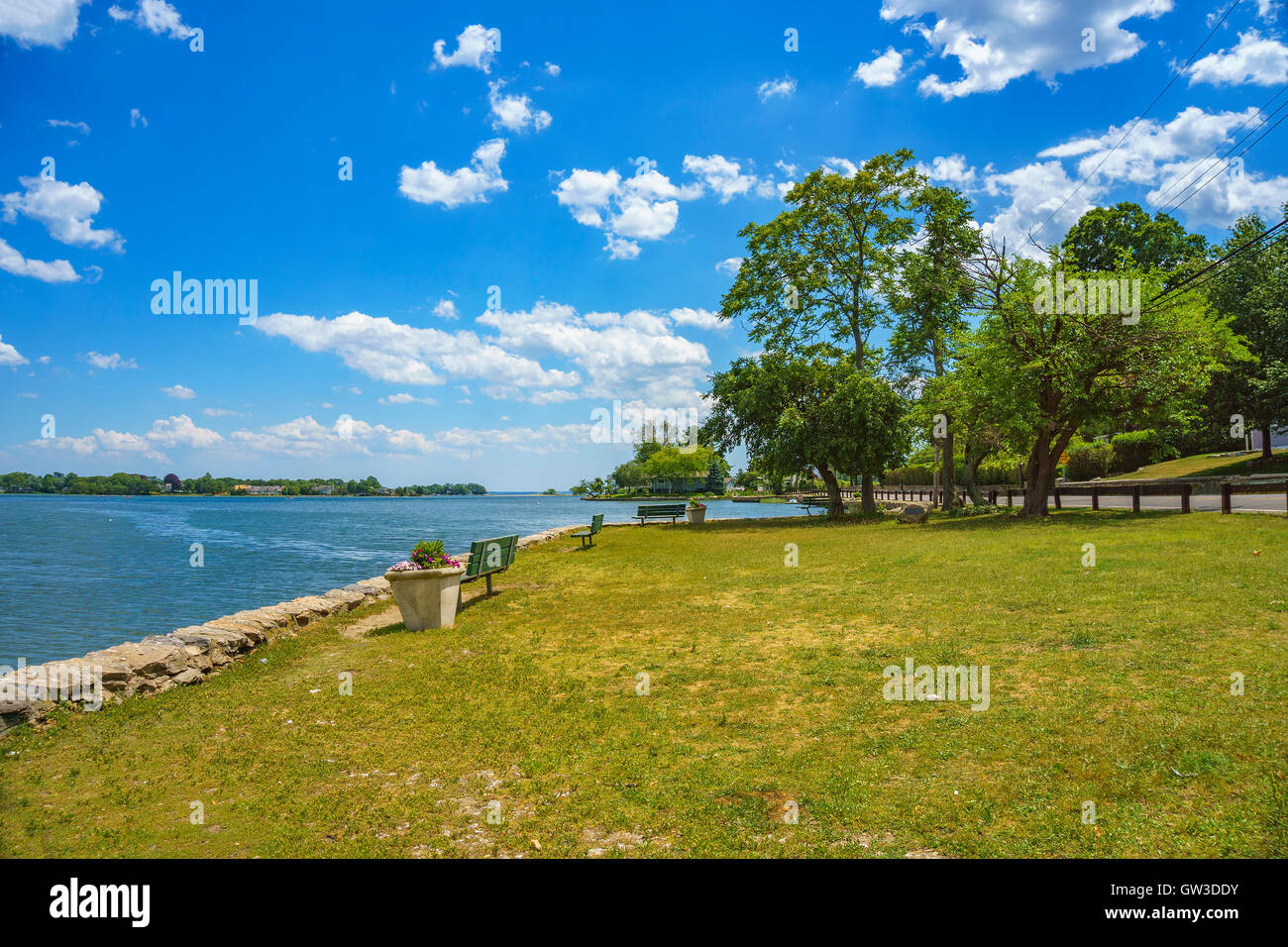 The wonderful Cove Island Park at Stamford, a city in Fairfield County ...