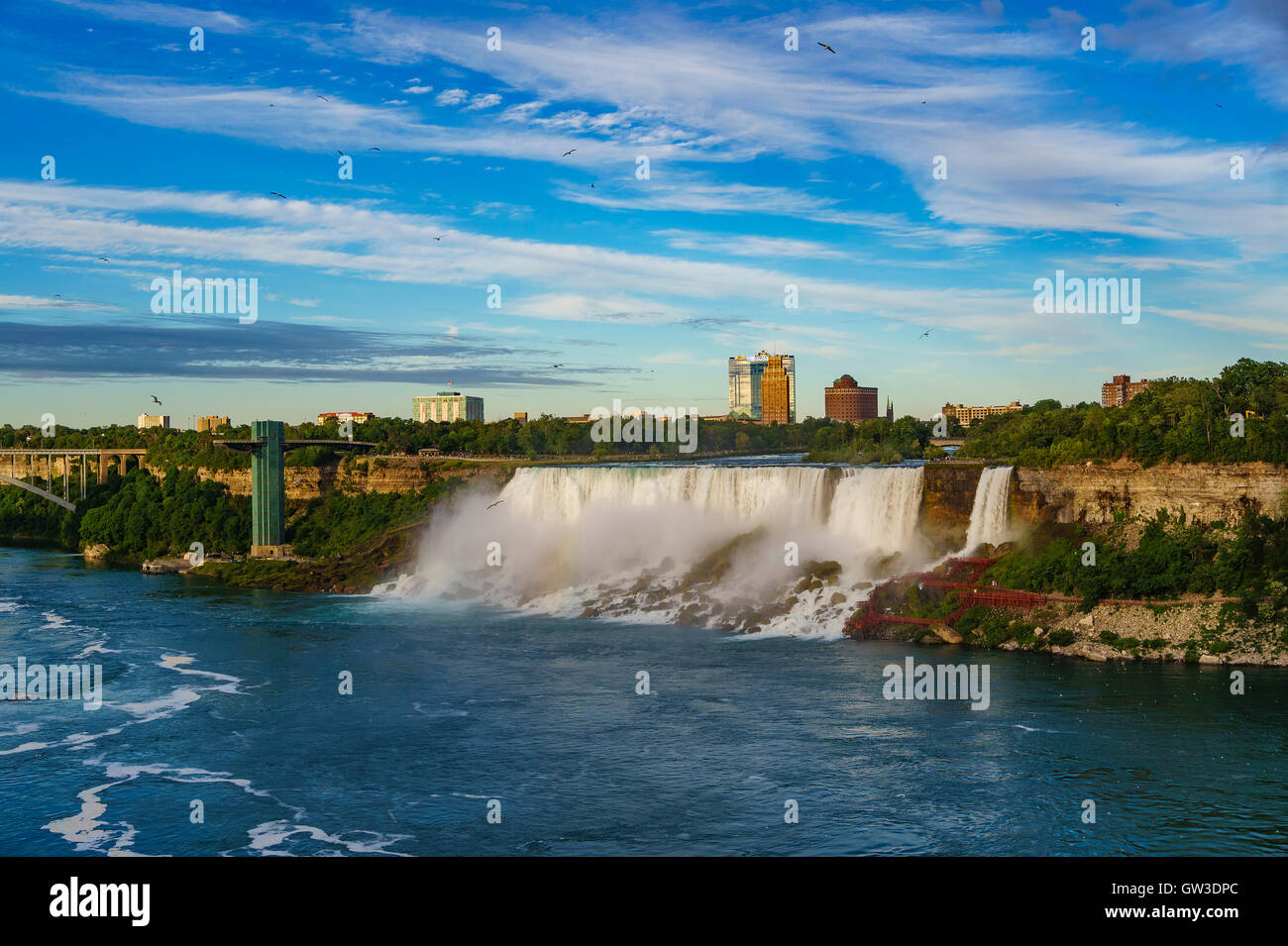 Niagara Falls Panoramic View, Canadian Falls Ontario, Canada Stock ...