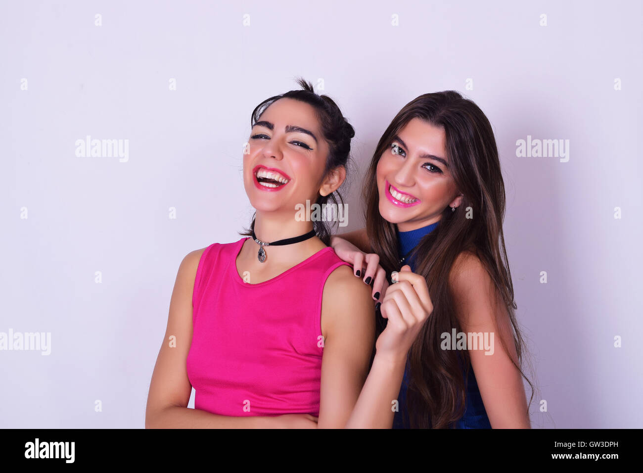 Portrait of two beautiful women having fun together. Friendship concept ...
