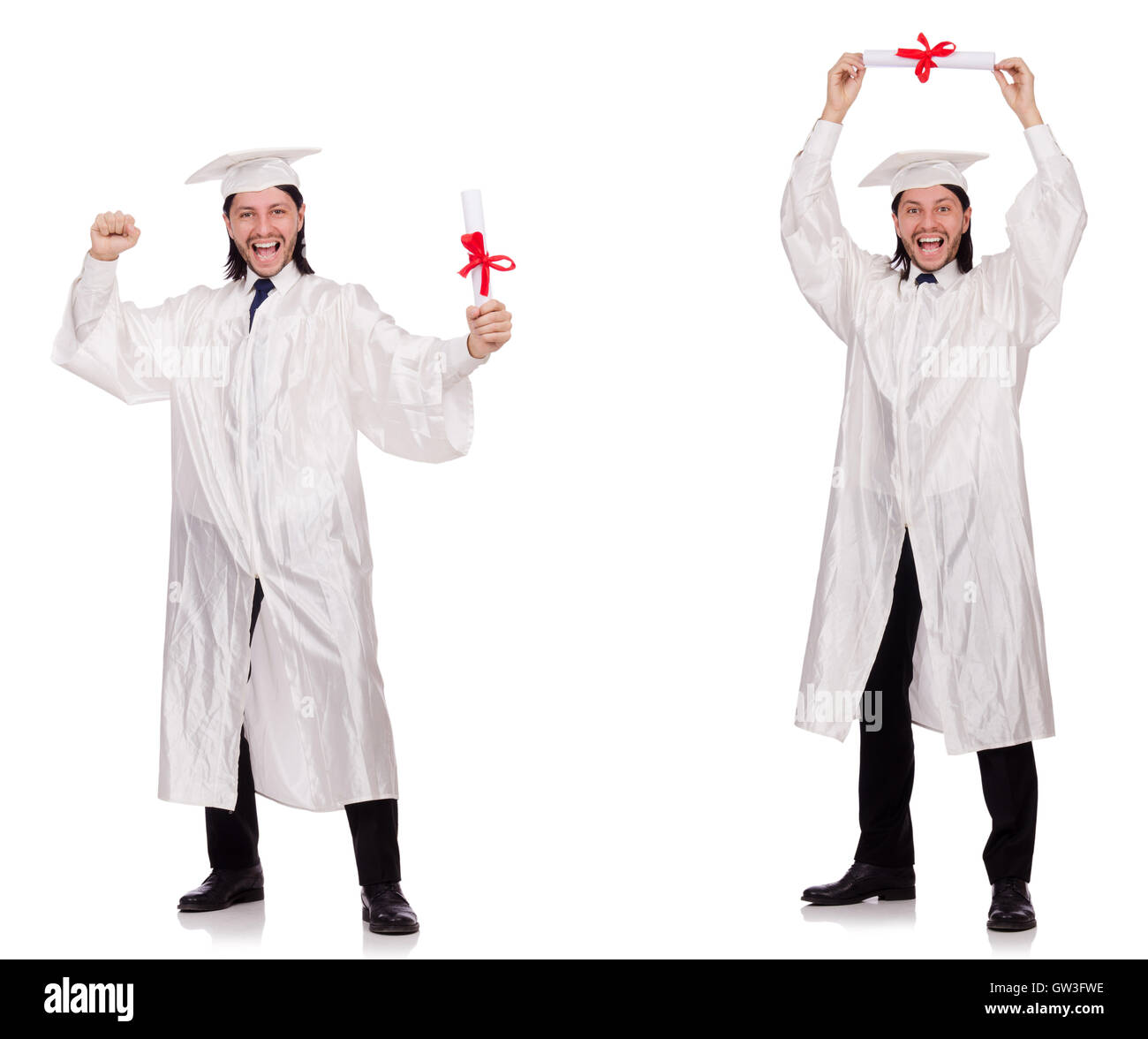 Young man ready for university graduation Stock Photo - Alamy