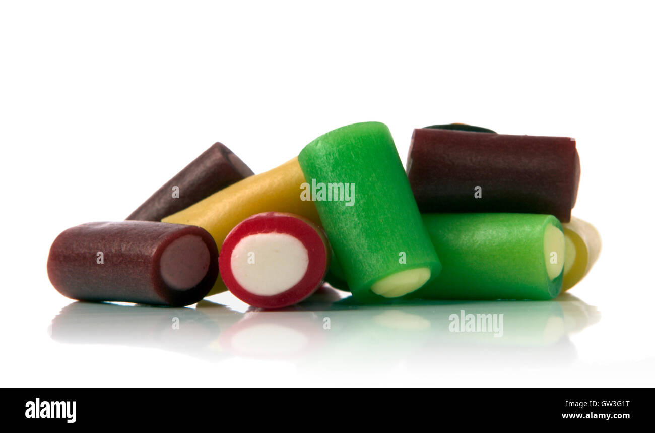colorful sweets isolated over white background Stock Photo - Alamy