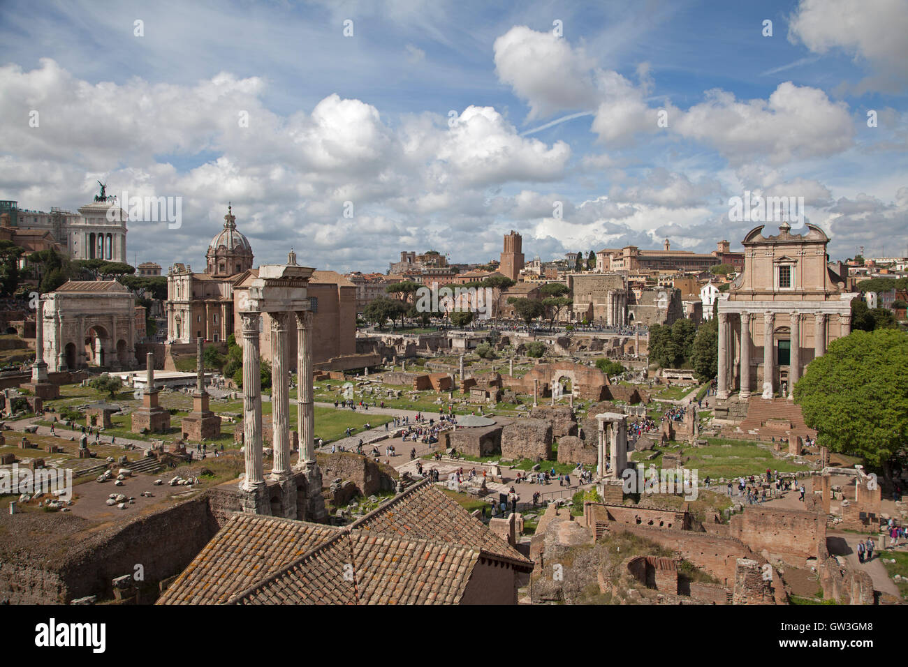 The Forum viewed from the Palatine Hill Rome Stock Photo - Alamy