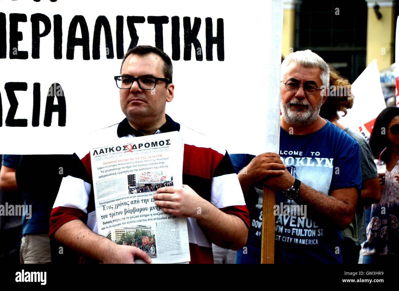 Athens, Greece. 10th Sep, 2016. Greek political movement Popular ...