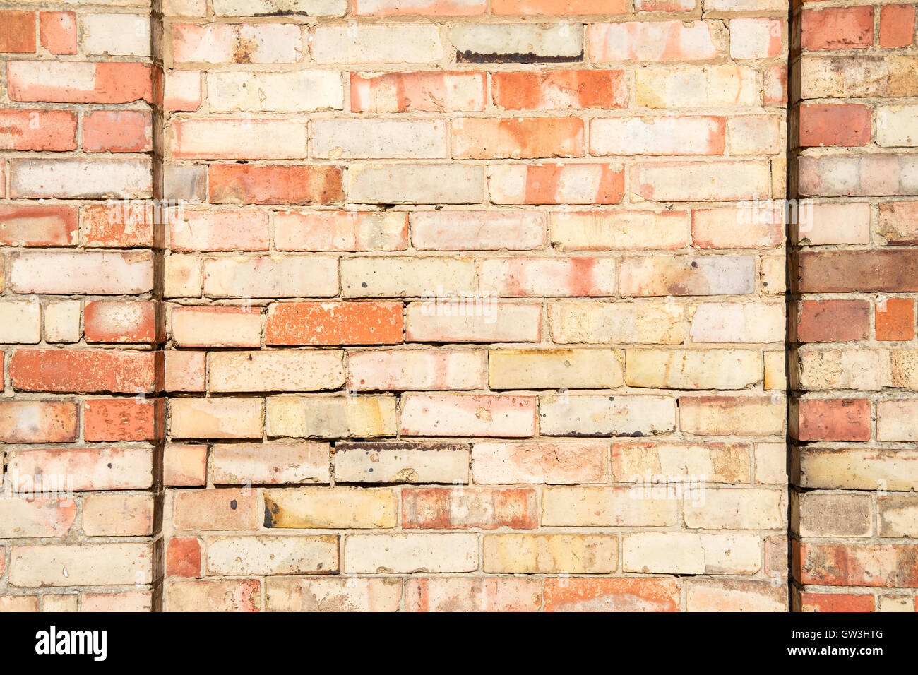 Brick wall with recessed section Stock Photo - Alamy