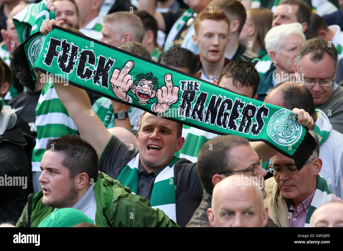 *Editors please not language* Celtic fans show thier support in the ...