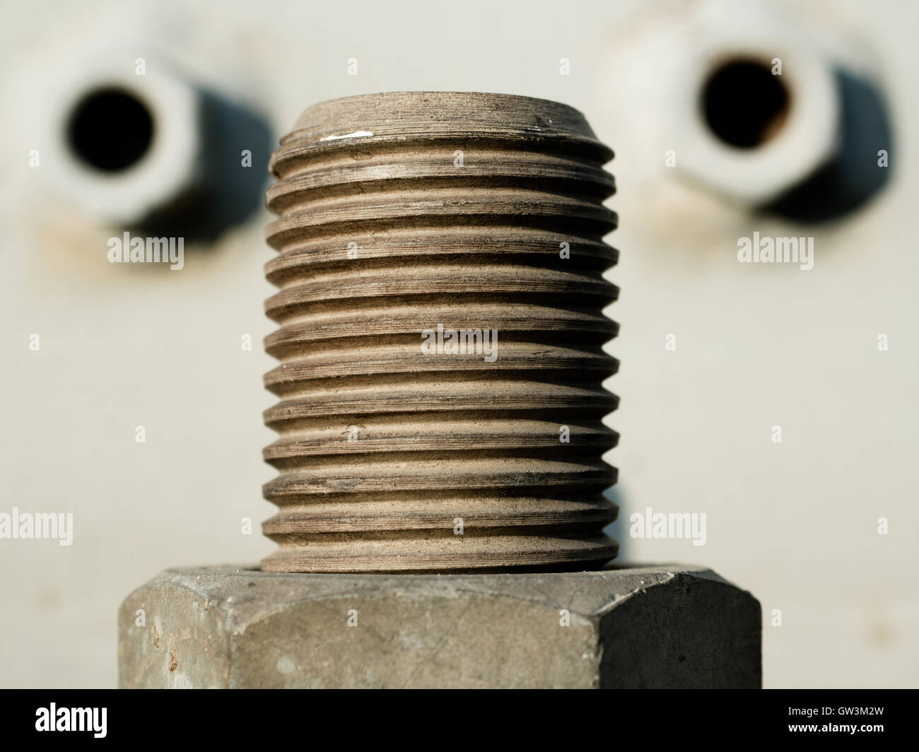 The threads of a bolt Stock Photo - Alamy