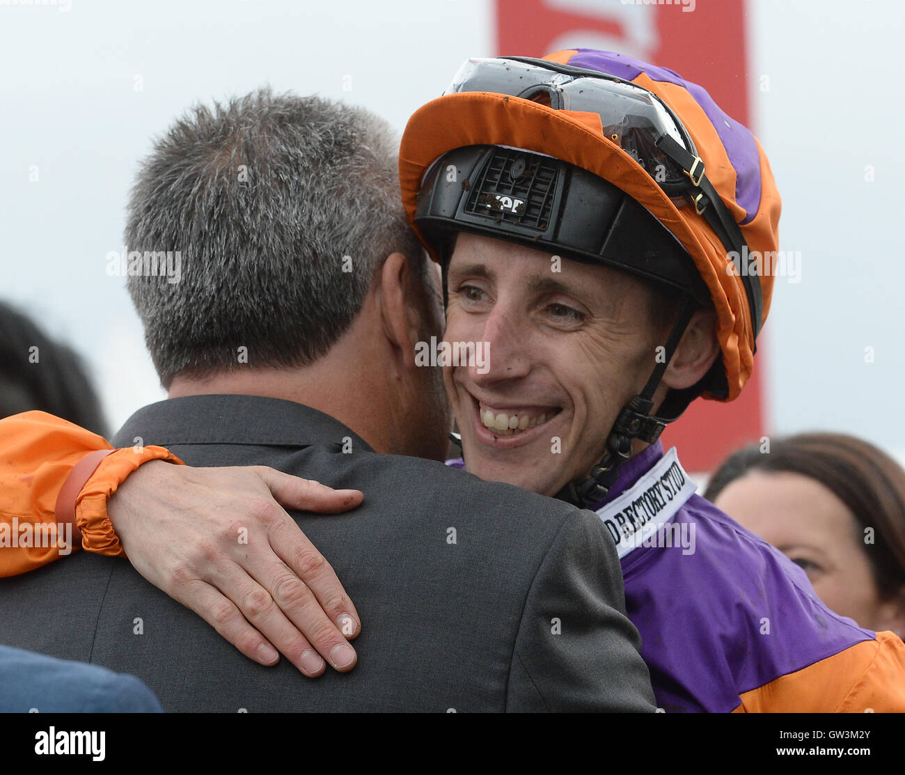 Jockey George Baker celebrates after riding Harbour Law to victory in ...