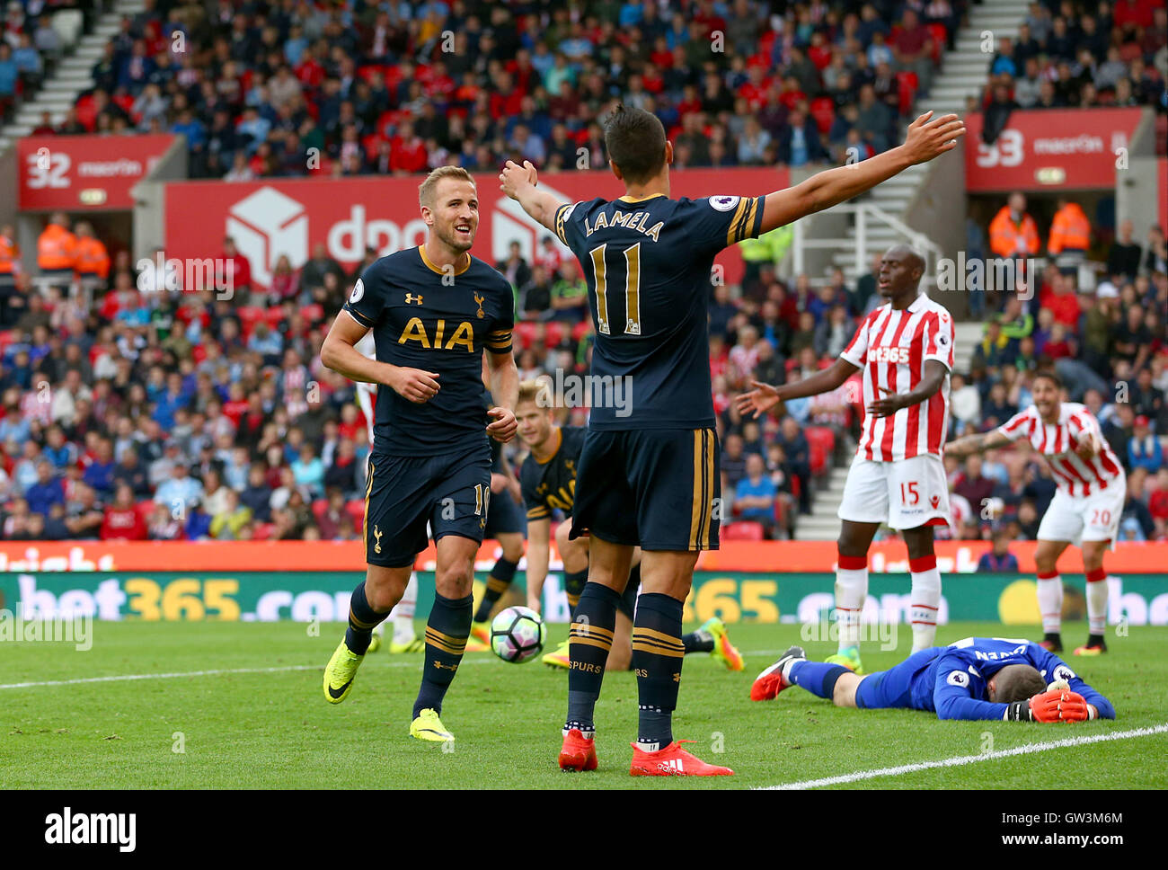 Tottenham Hotspur's Harry Kane scores his sides fourth goal of the ...