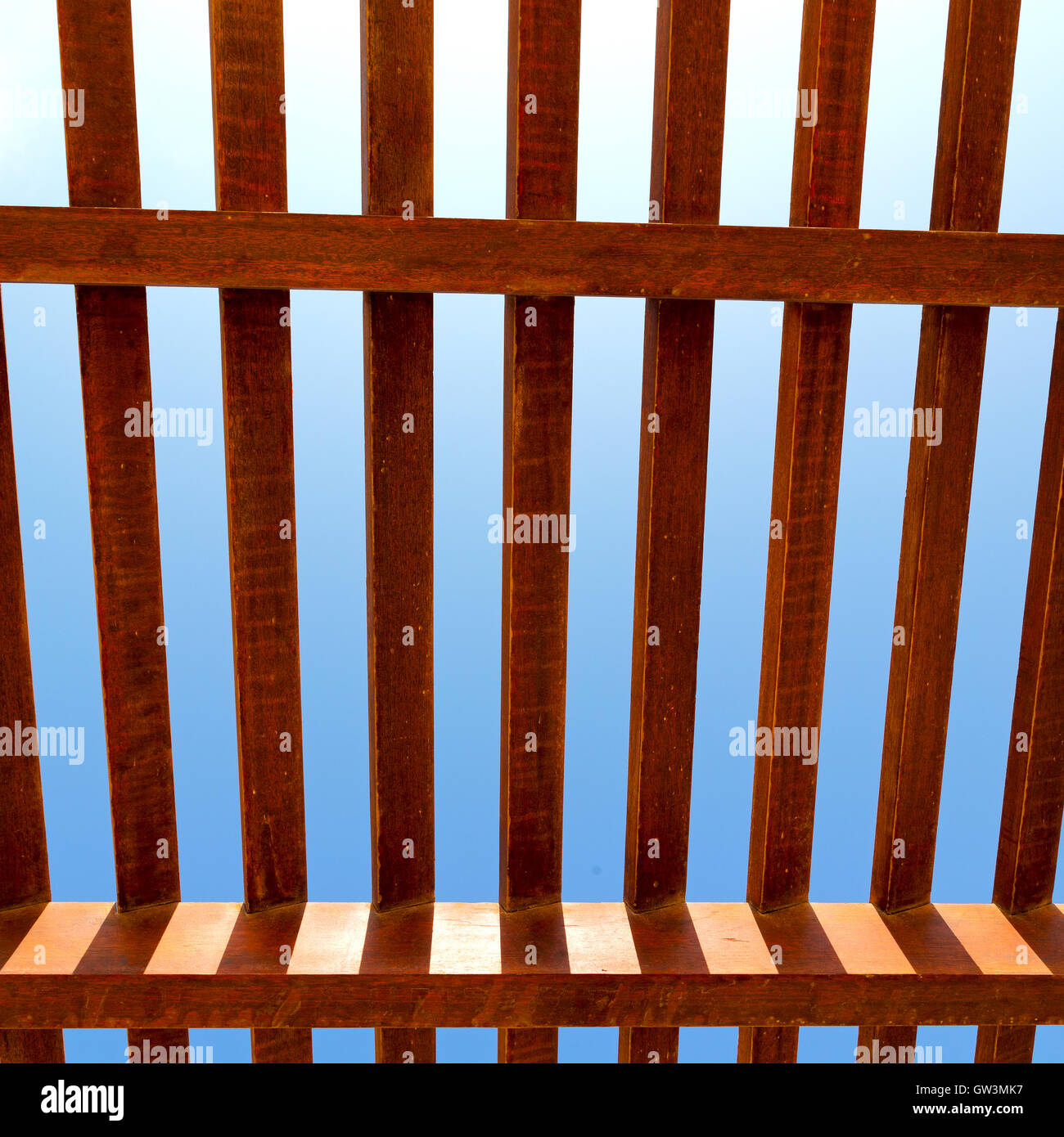 in oman the wooden abstract roof near sky background Stock Photo - Alamy
