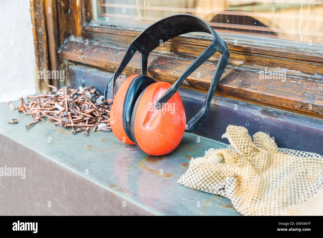 Protective ear muffs Stock Photo - Alamy