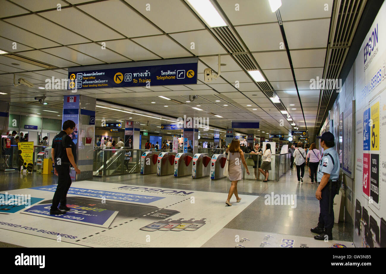 At the MRT rapid transit in Bangkok Thailand Stock Photo - Alamy