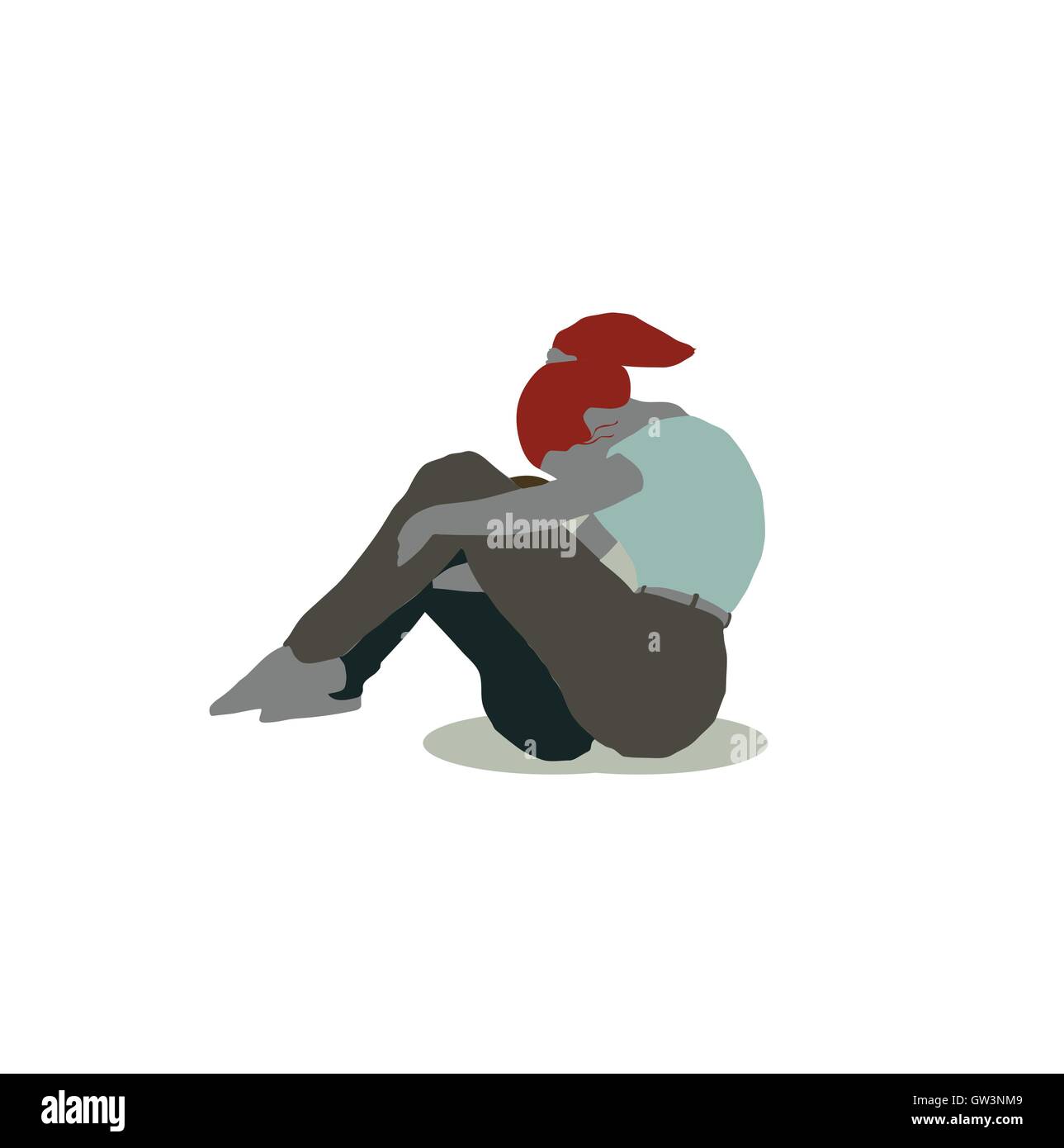 Adult female on ground Stock Vector Images - Alamy