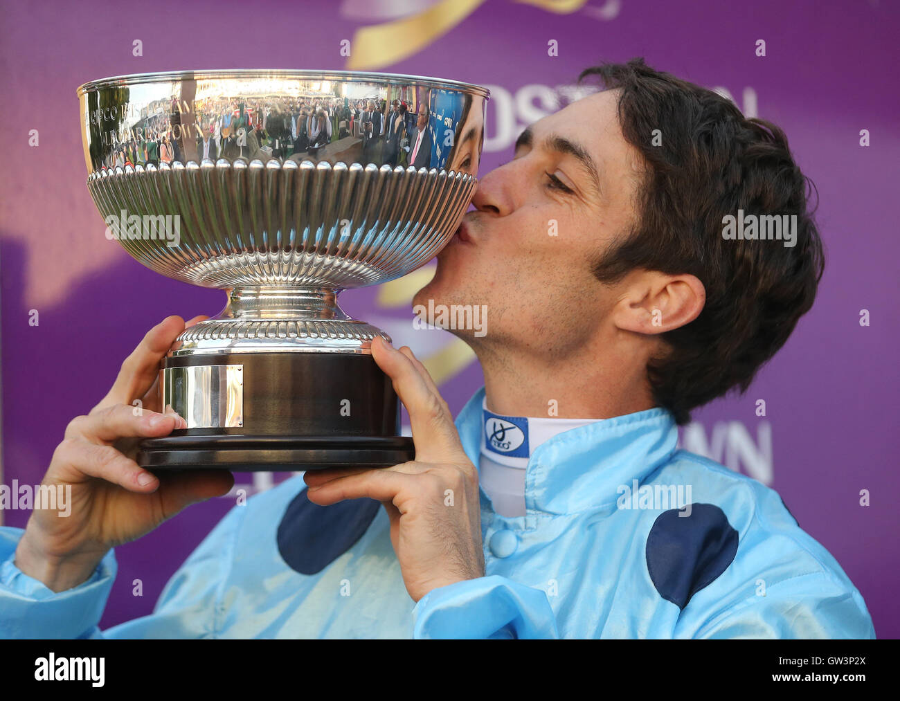 Almanzor's jockey Christophe Soumillon in the parade ring after winning ...