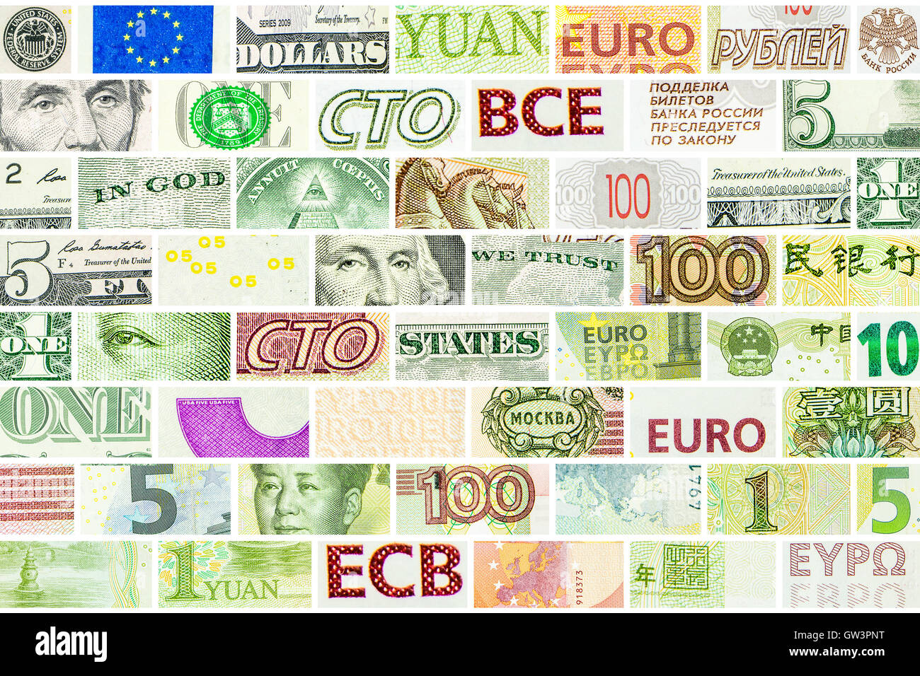 Four currencies hi-res stock photography and images - Alamy