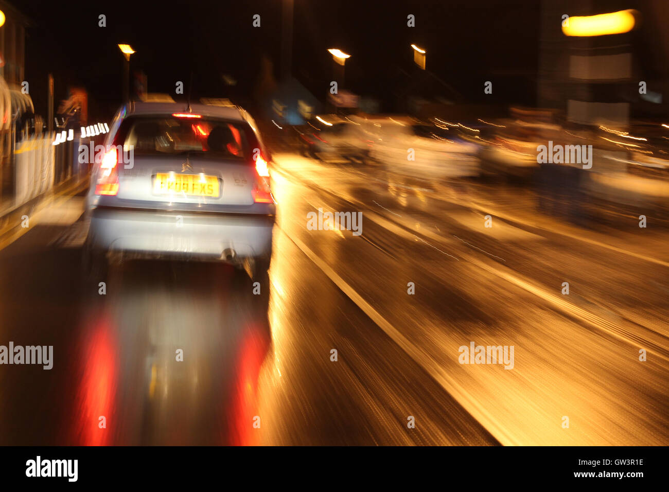 Car breaking lights hi-res stock photography and images - Alamy