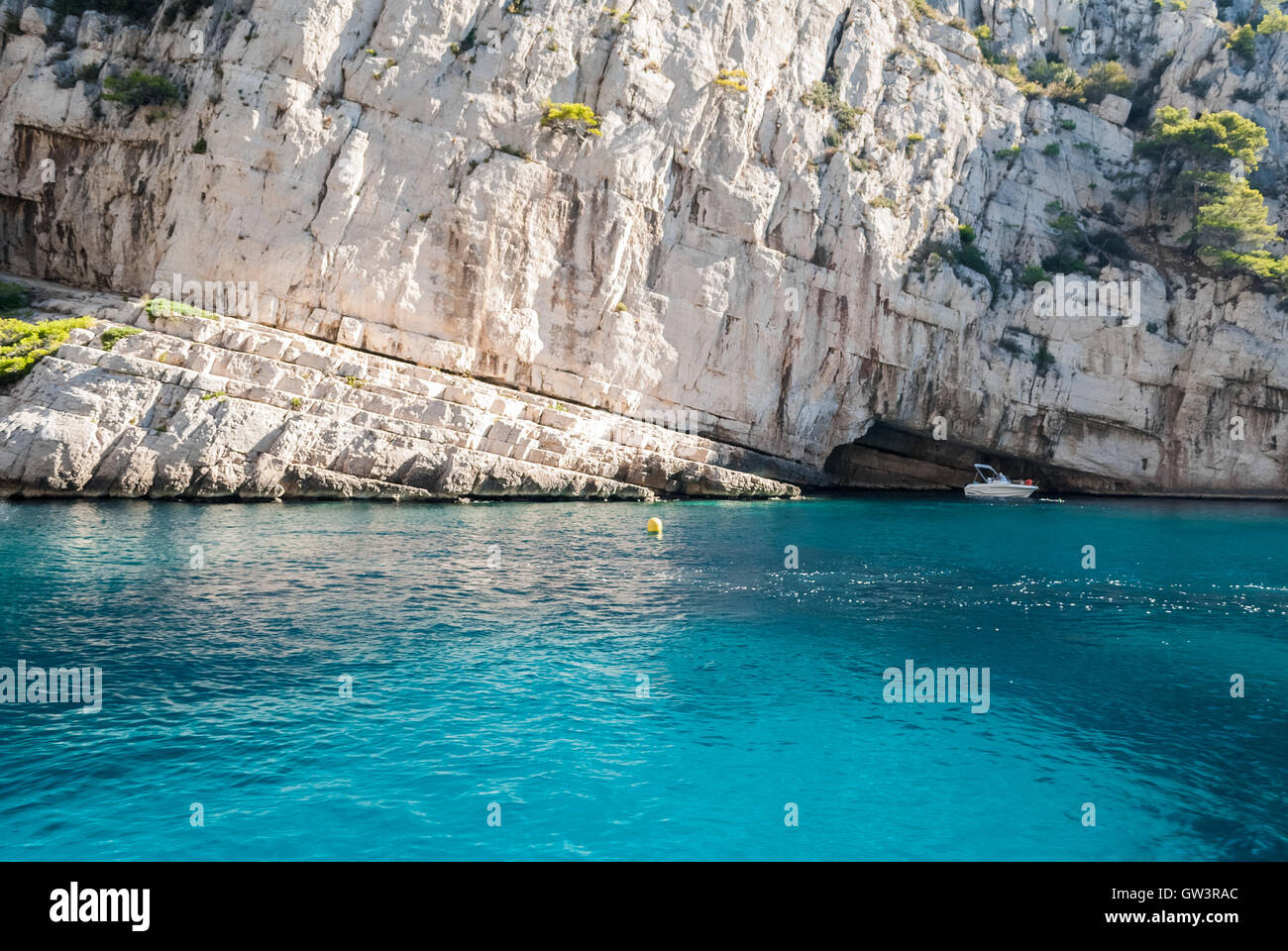 The white cliff of the Calanques near Cassis (Provence, France Stock ...